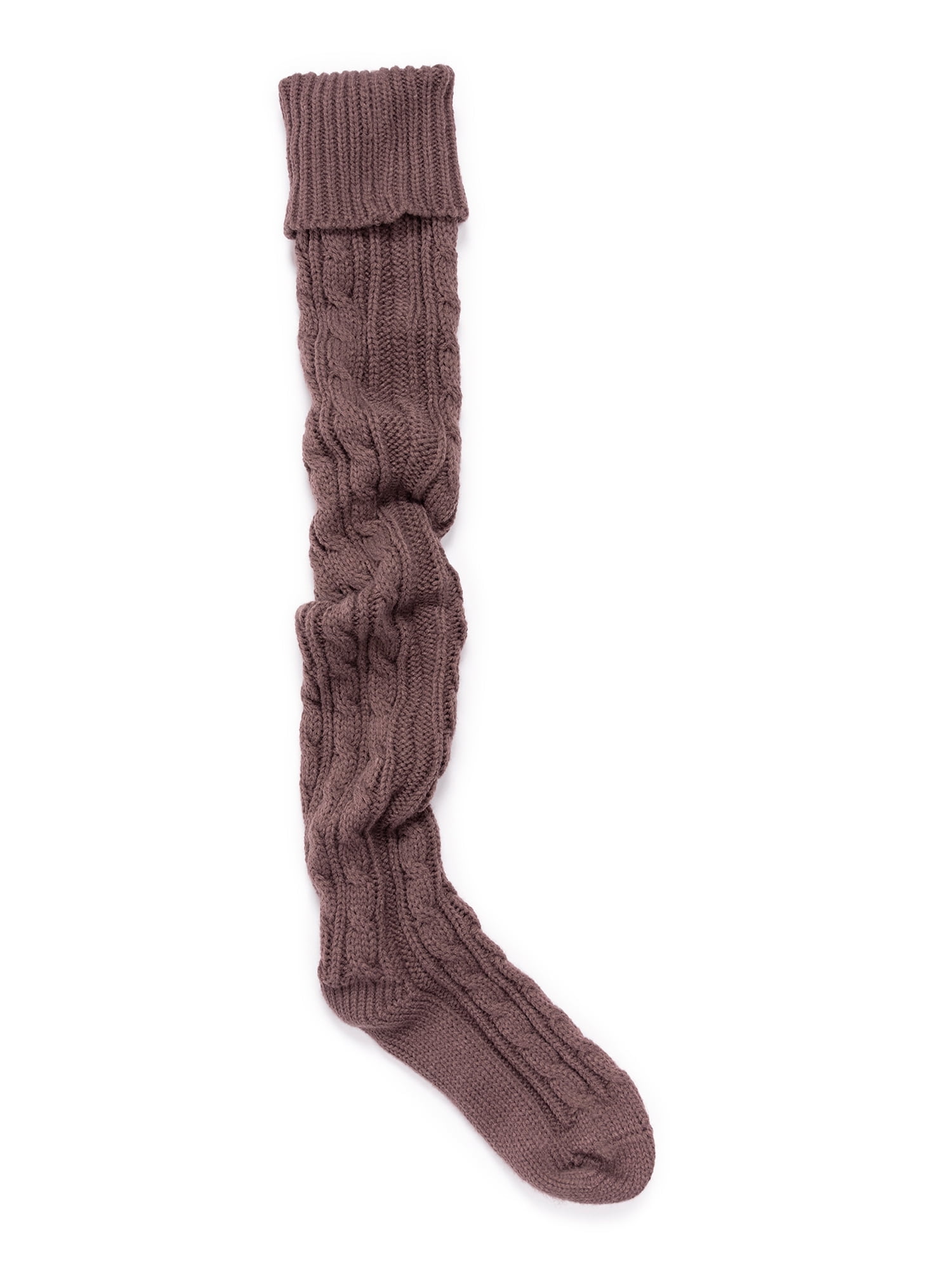 MUK LUKS Women's Cable Knit Over the Knee Socks-Purple Haze OS ...