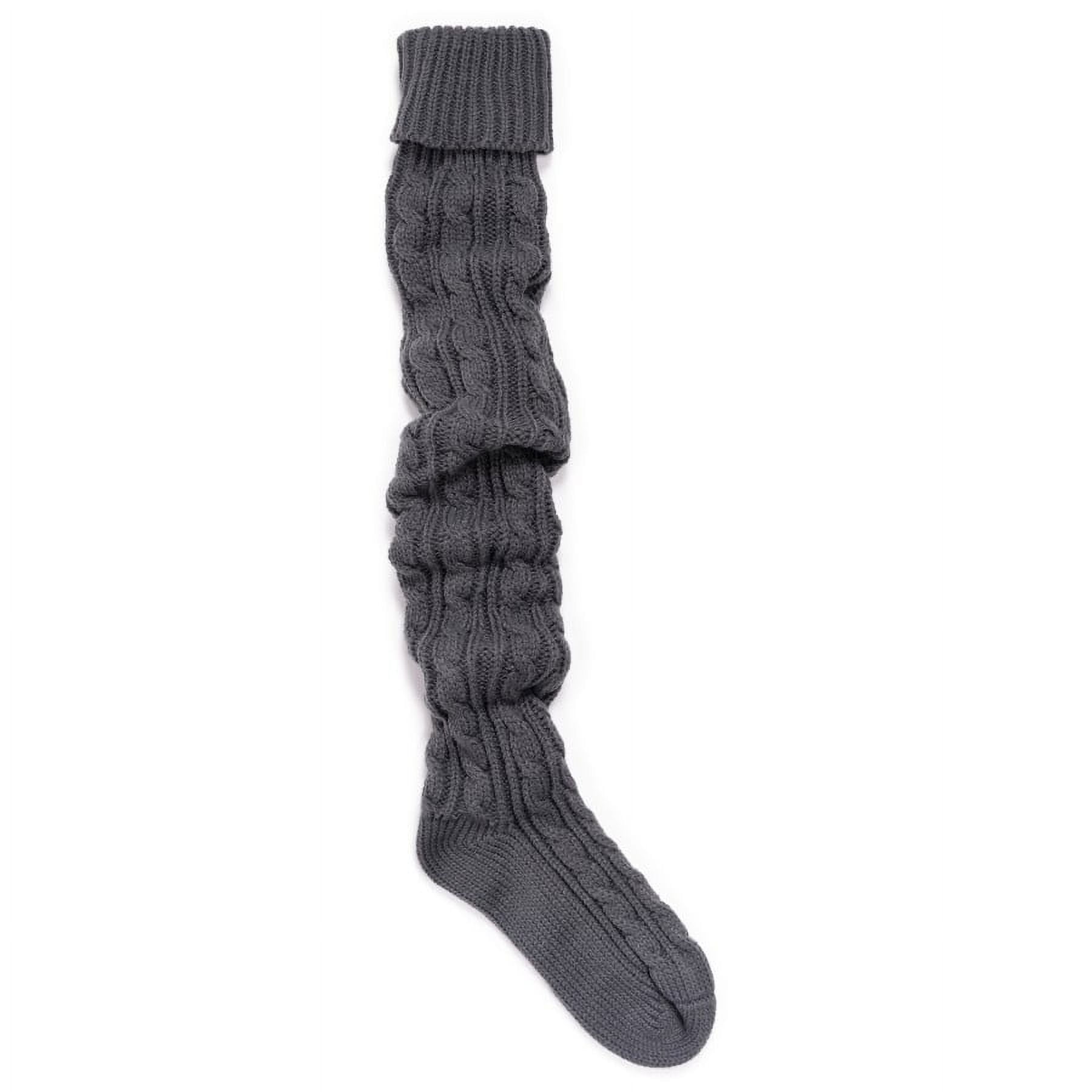 MUK LUKS Women's Cozy Cable Knit Over the Knee Socks, Multiple Colors ...