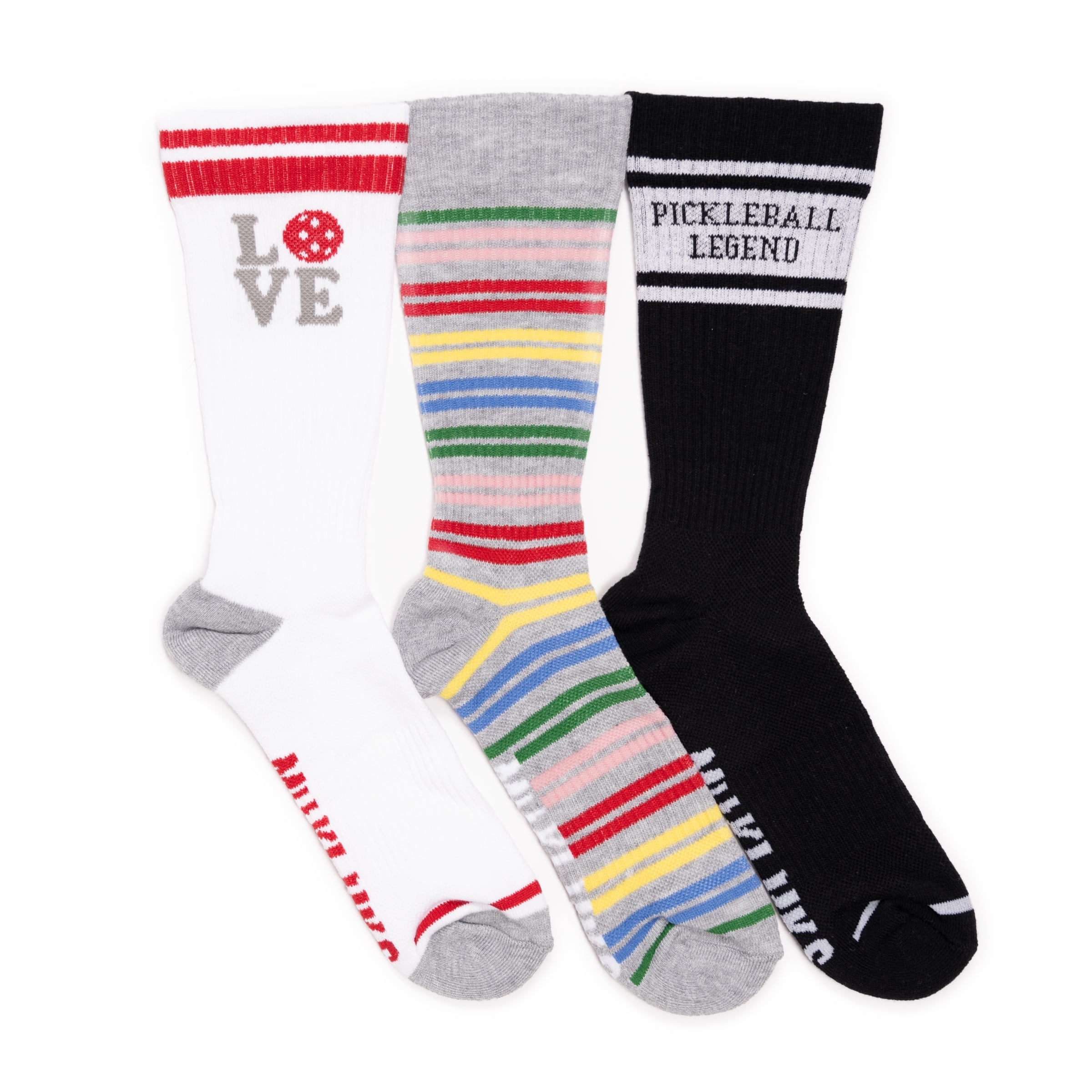 MUK LUKS Women's 3 Pack Cotton Compression Rib Crew Socks - Walmart.com