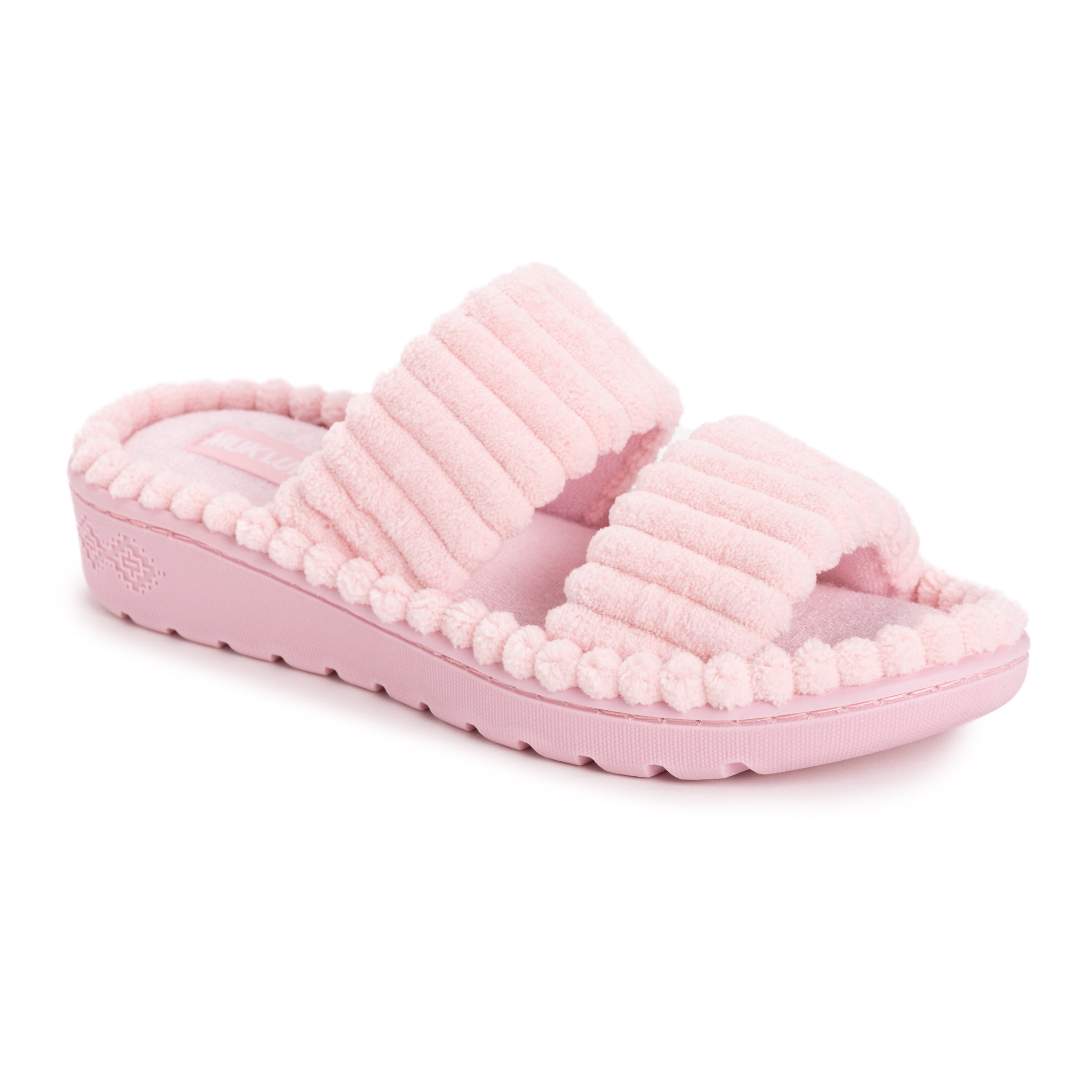 MUK LUKS Women's Double Strap Slide Slipper - Walmart.com