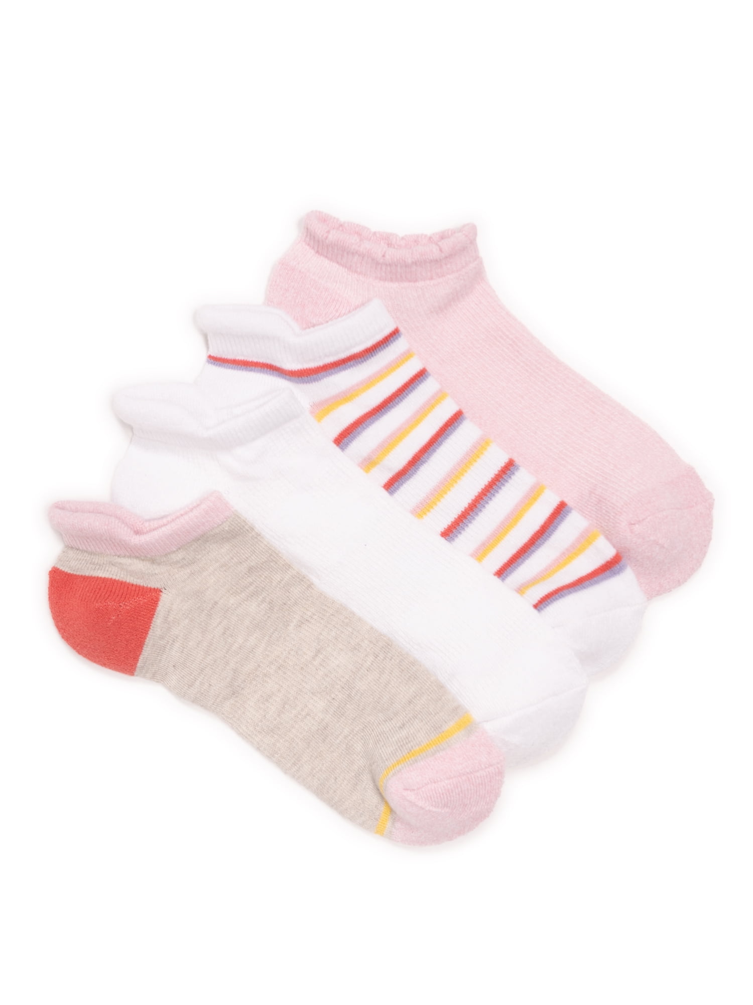 MUK LUKS Women's Dream Step Low-Cut Ankle Socks, 4 Pair Pack - Walmart.com
