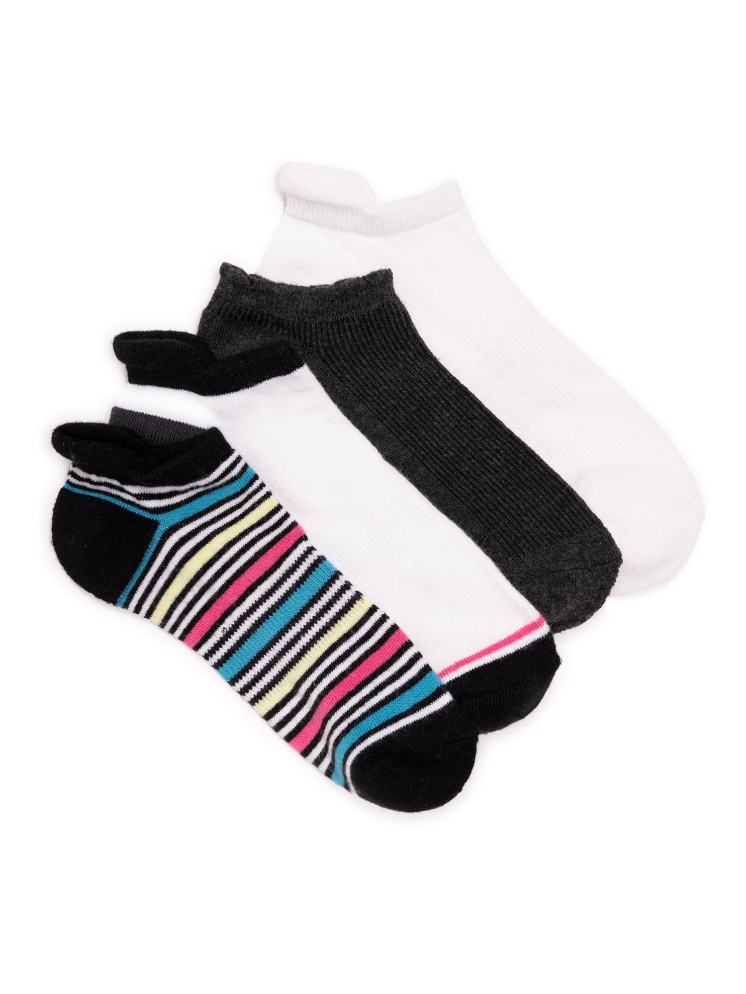 MUK LUKS Women's Dream Step Low-Cut Ankle Socks, 4 Pair Pack - Walmart.com
