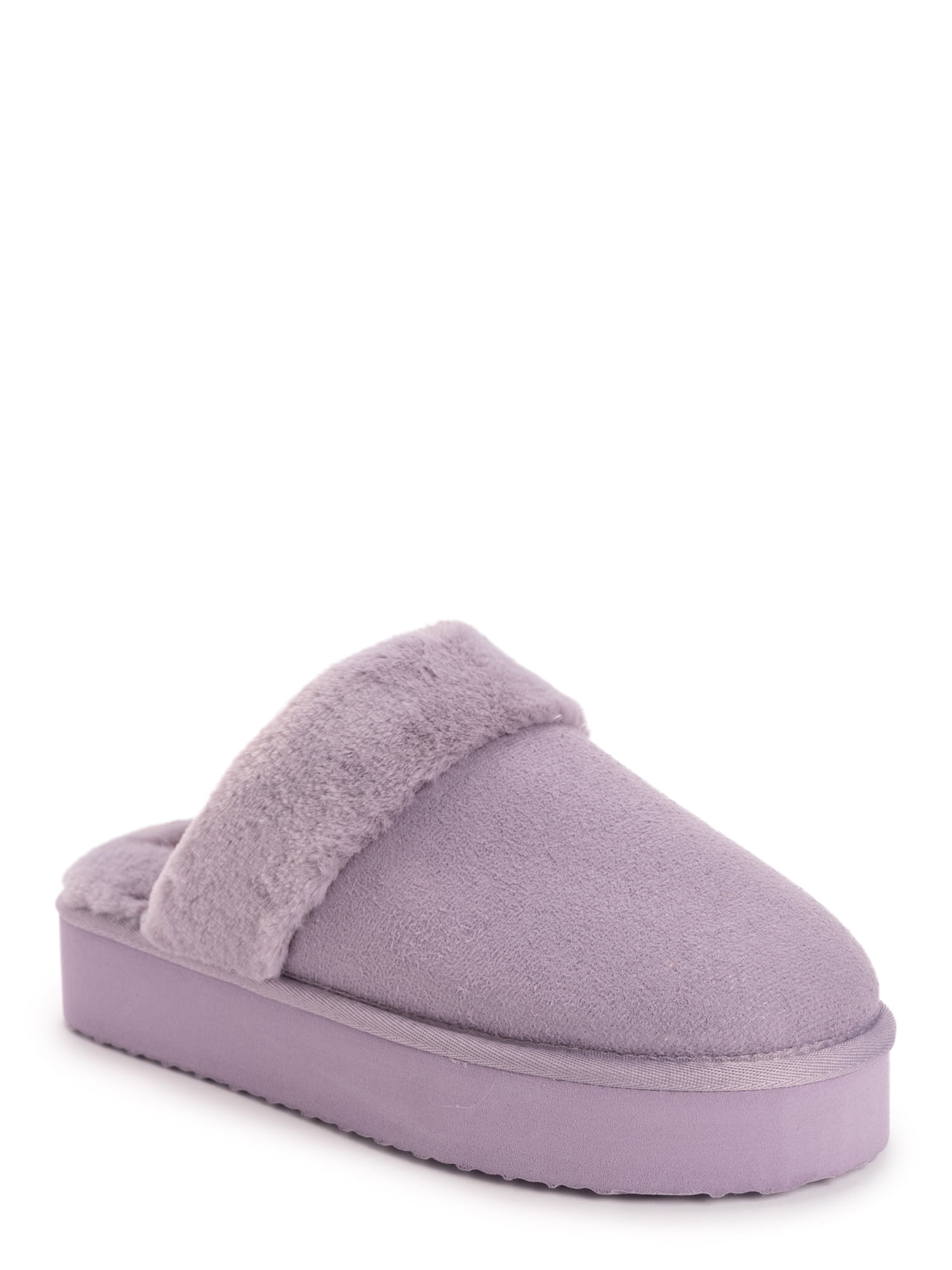 MUK LUKS Women's Faux Fur Platform Scuff Slippers, Sizes 5/6-11/12 ...