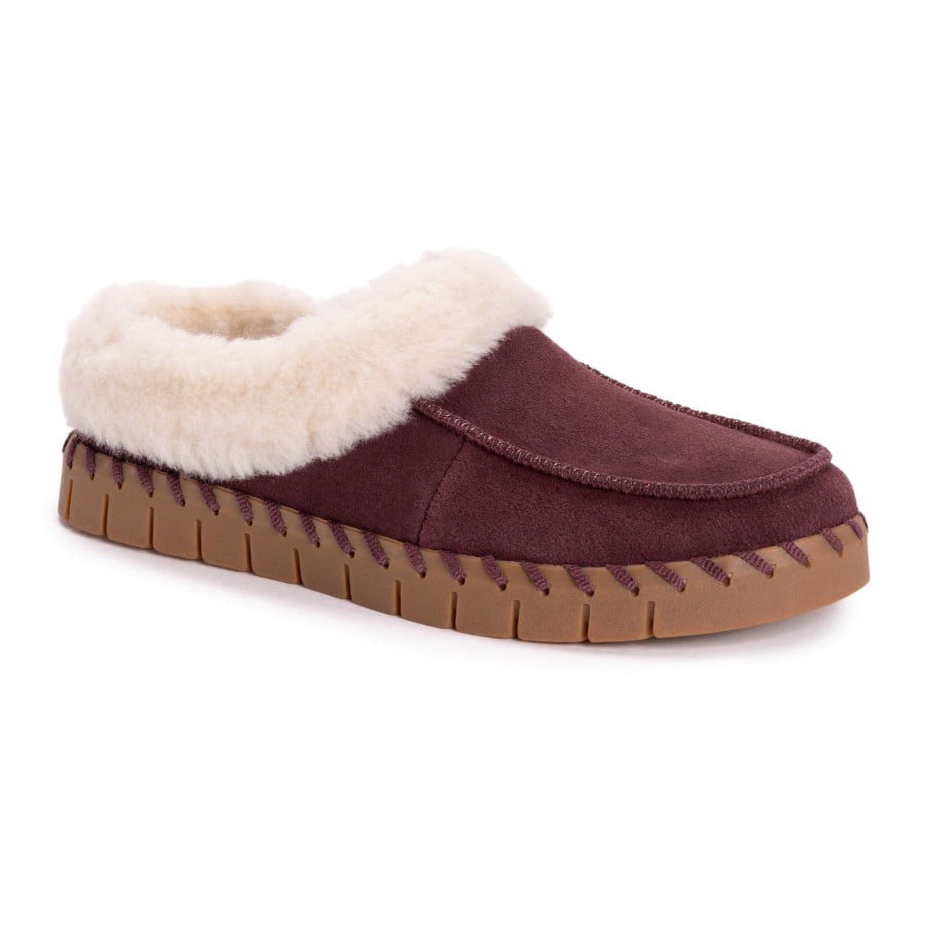 MUK LUKS Women's Flexi Buffalo Shoe-Bordeaux 6.5 - Walmart.com