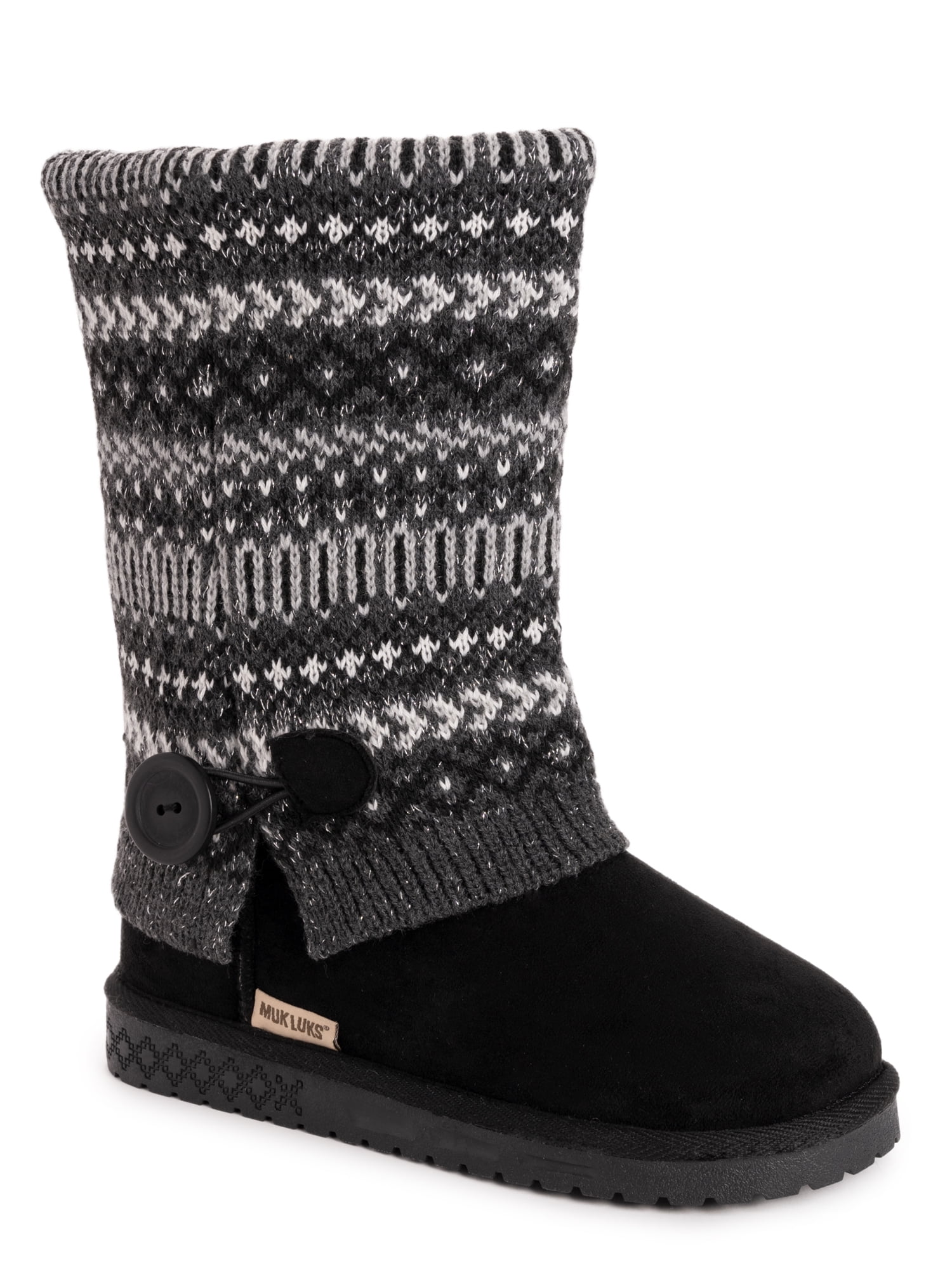 MUK LUKS Women's Janie Knit Cuff Mid-Calf Boot - Walmart.com