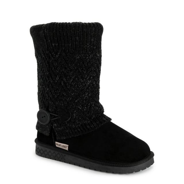 MUK LUKS Women's Janie Knit Cuff Mid-Calf Boot - Walmart.com
