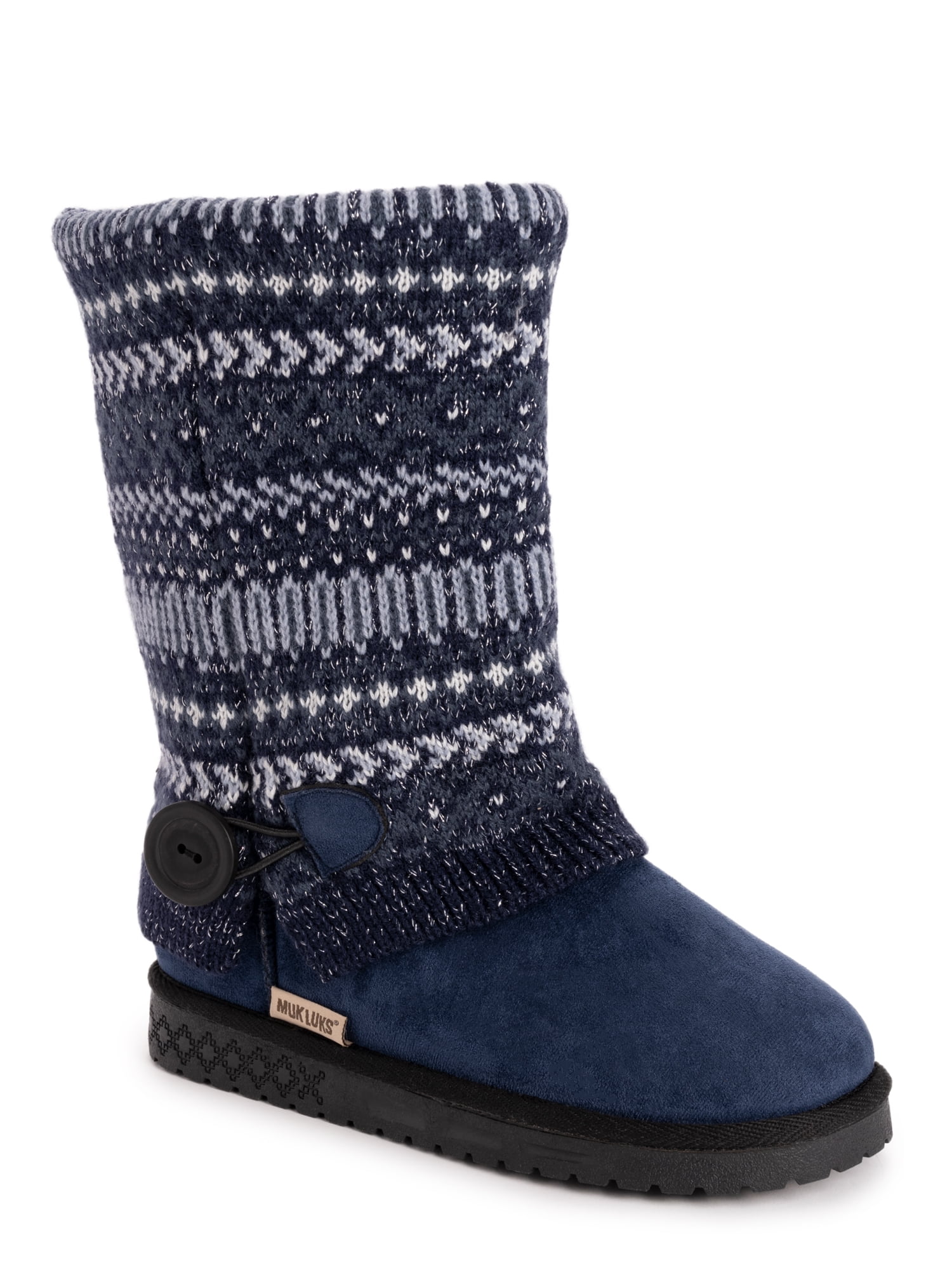 MUK LUKS Women's Janie Knit Cuff Mid-Calf Boot - Walmart.com