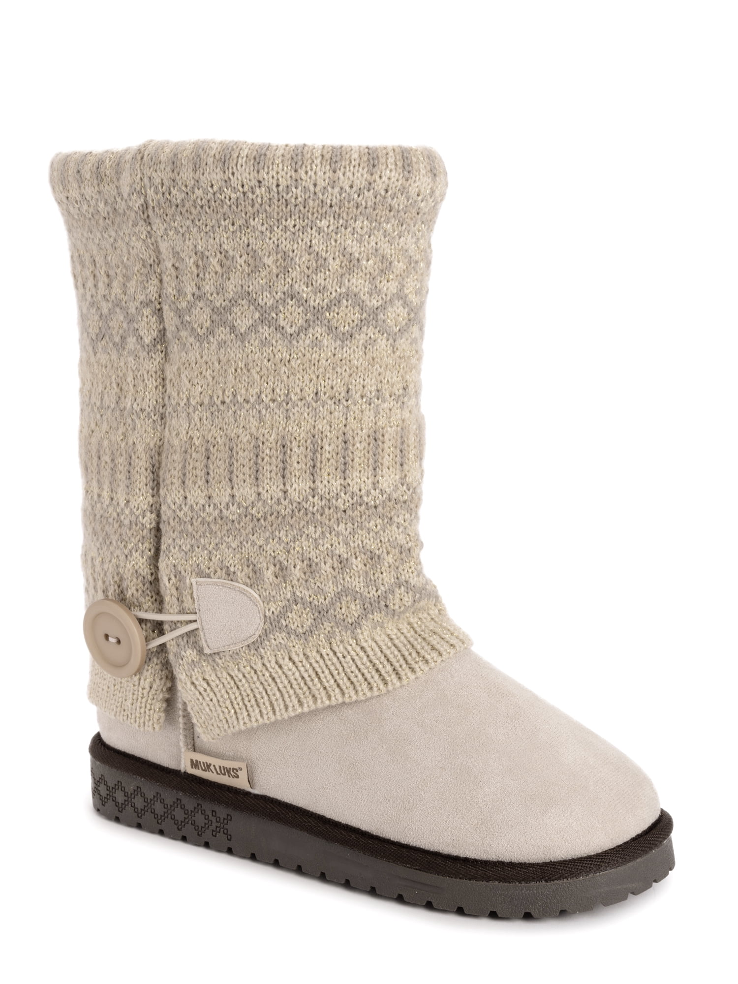 MUK LUKS Women's Janie Knit Cuff Mid-Calf Boot - Walmart.com