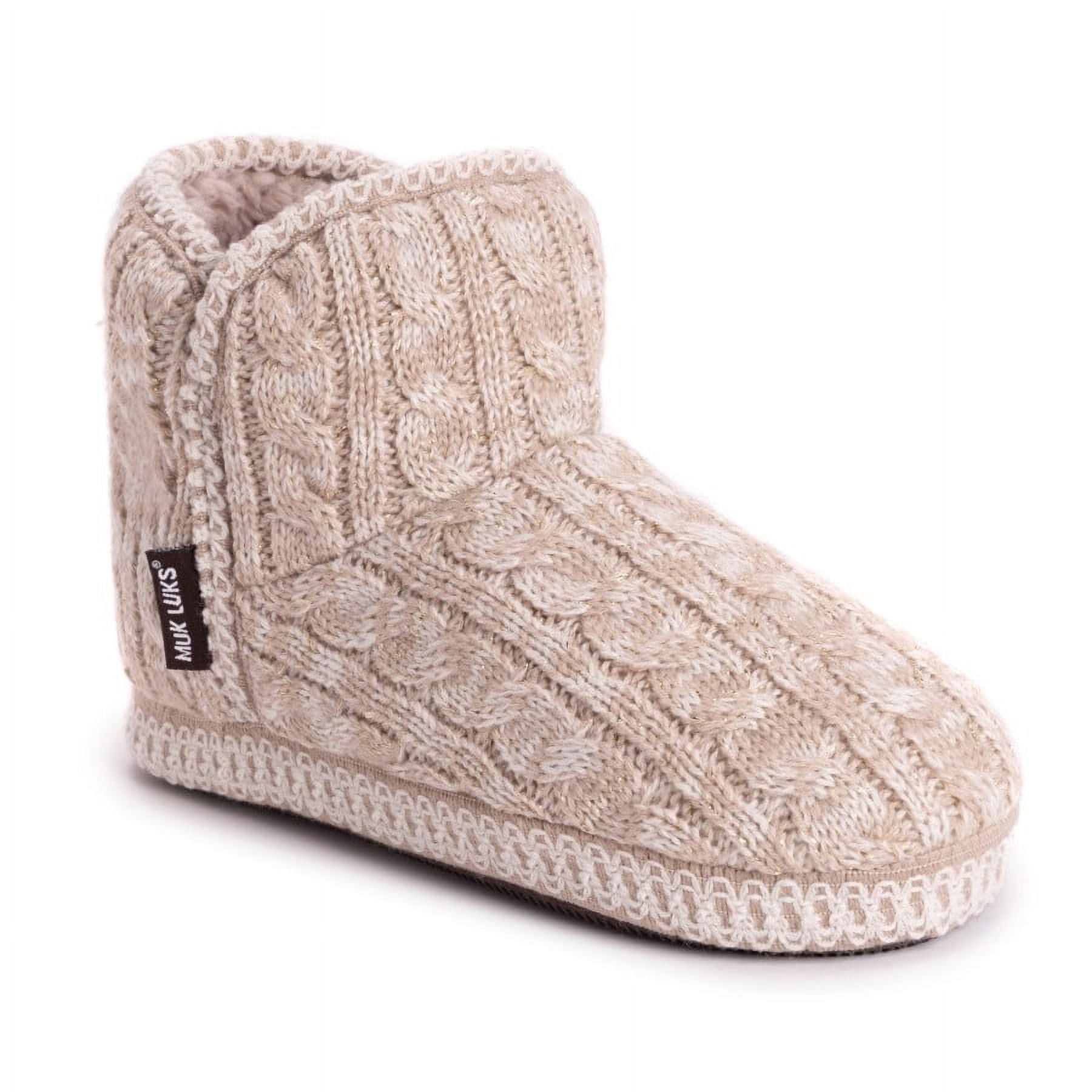 MUK LUKS Women's Leigh Bootie Slippers - Walmart.com