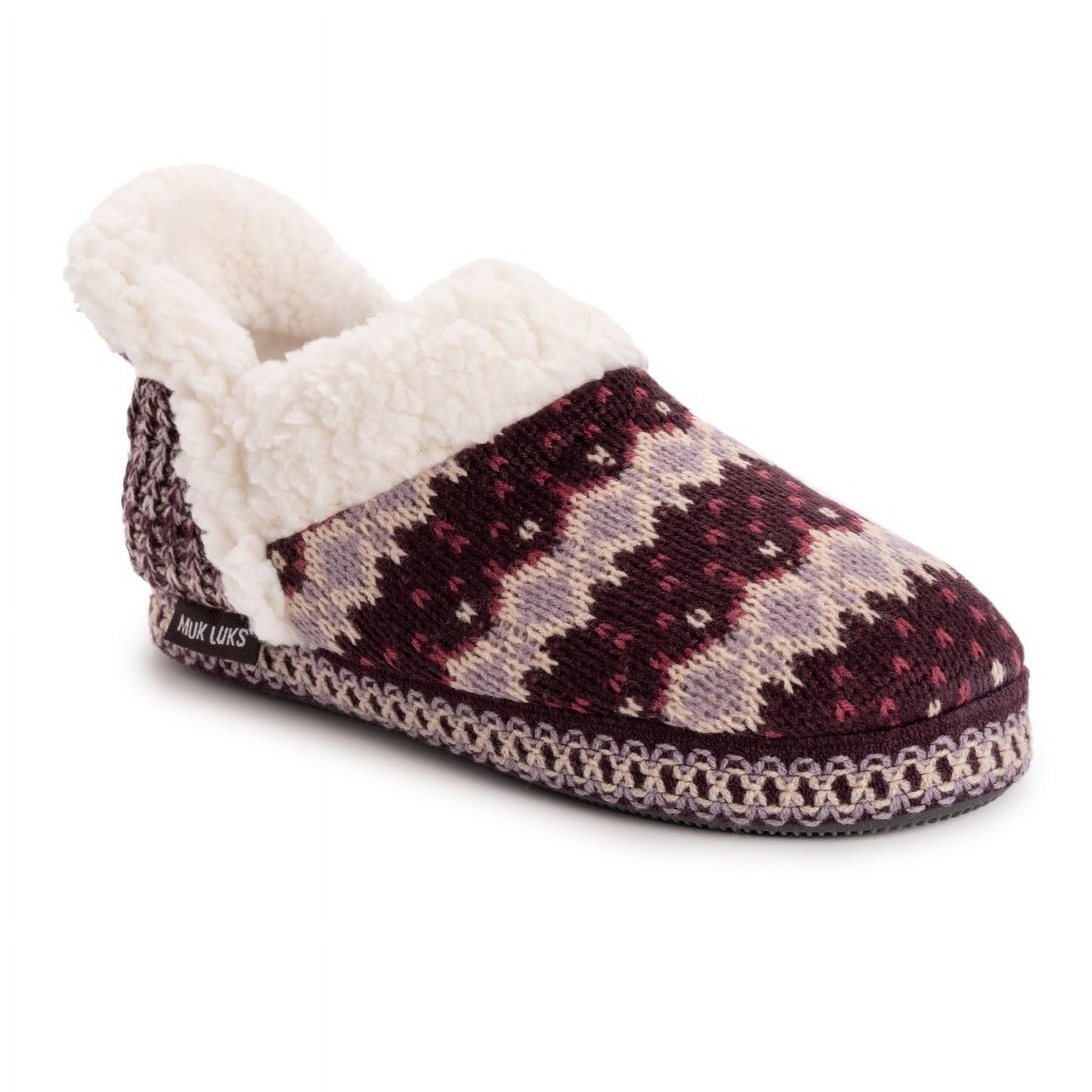 MUK LUKS Women's Magdalena Bootie Slippers, Cozy Faux Fur Lining, Comfy ...