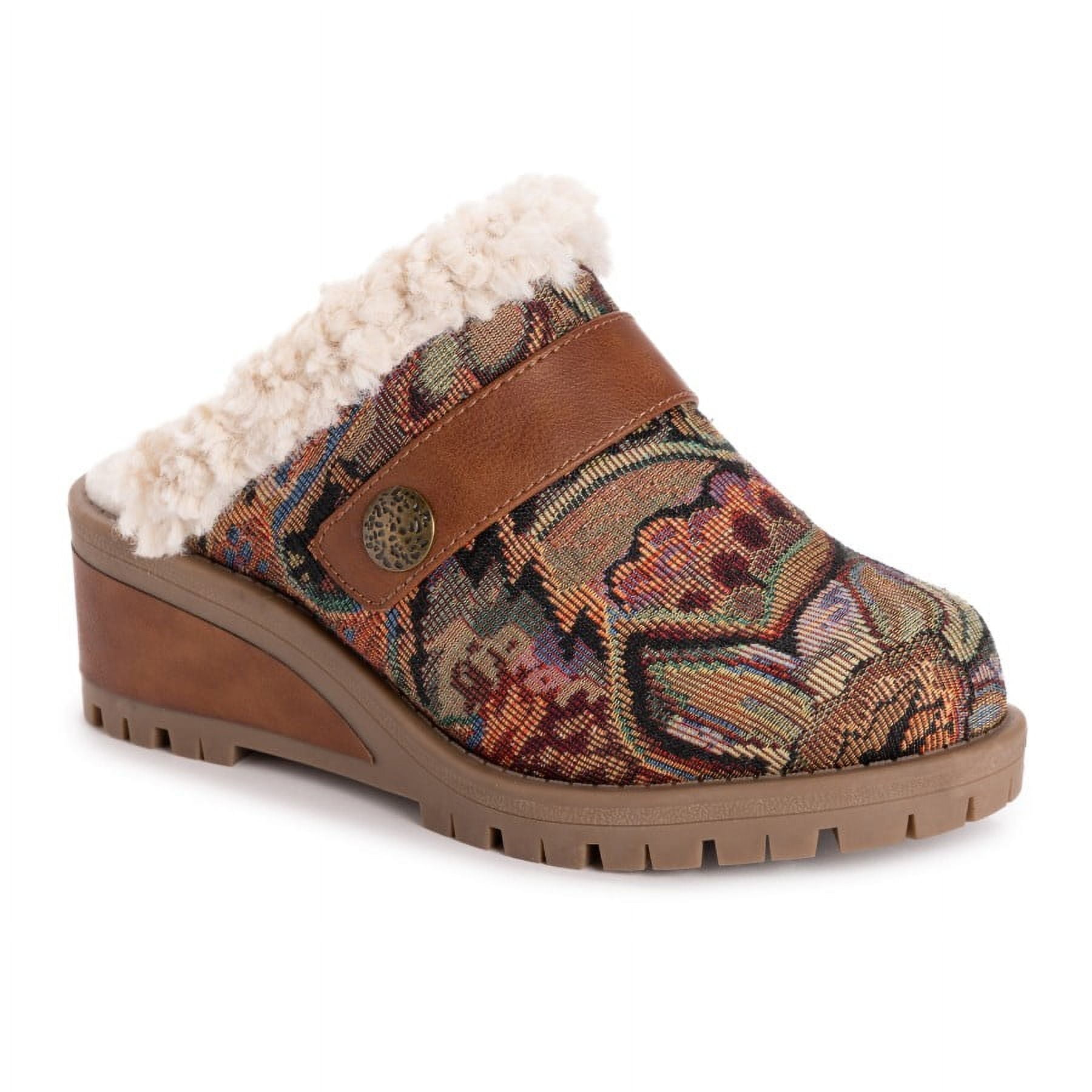 MUK LUKS Women's Norway Bergen Wedge Clog Shoes - Walmart.com