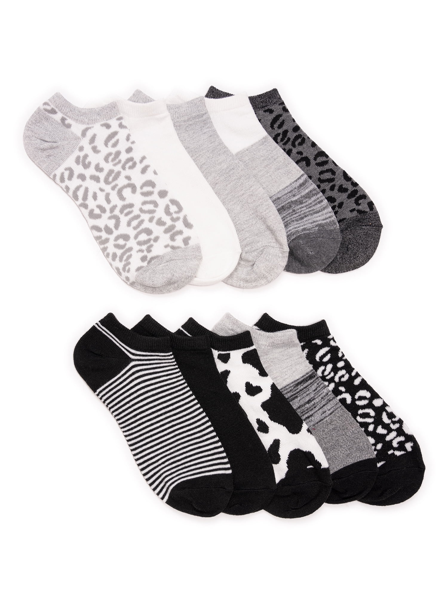 MUK LUKS Women's Novelty Low-cut Socks, 10-Pack, Shoe Size 6-11 ...