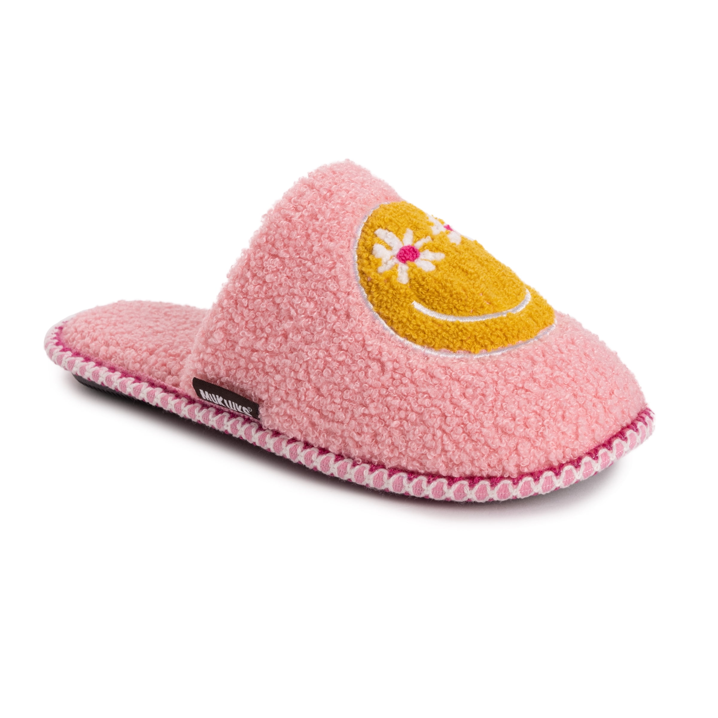 MUK LUKS Women's Novelty Punch Needle Scuff Slipper - Walmart.com