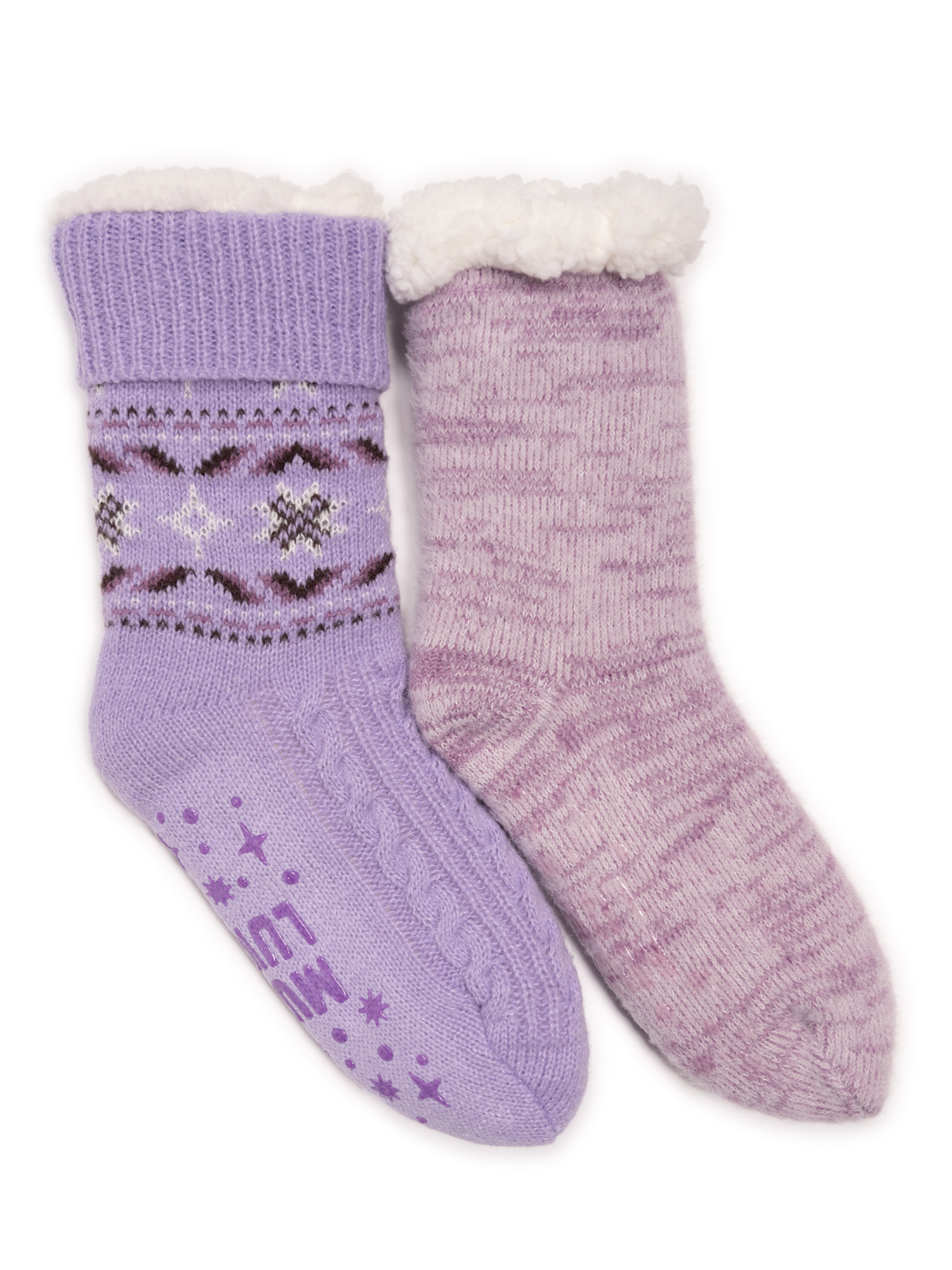 MUK LUKS Women's Tall Cabin Socks, 2-Pack, OSFM - Walmart.com