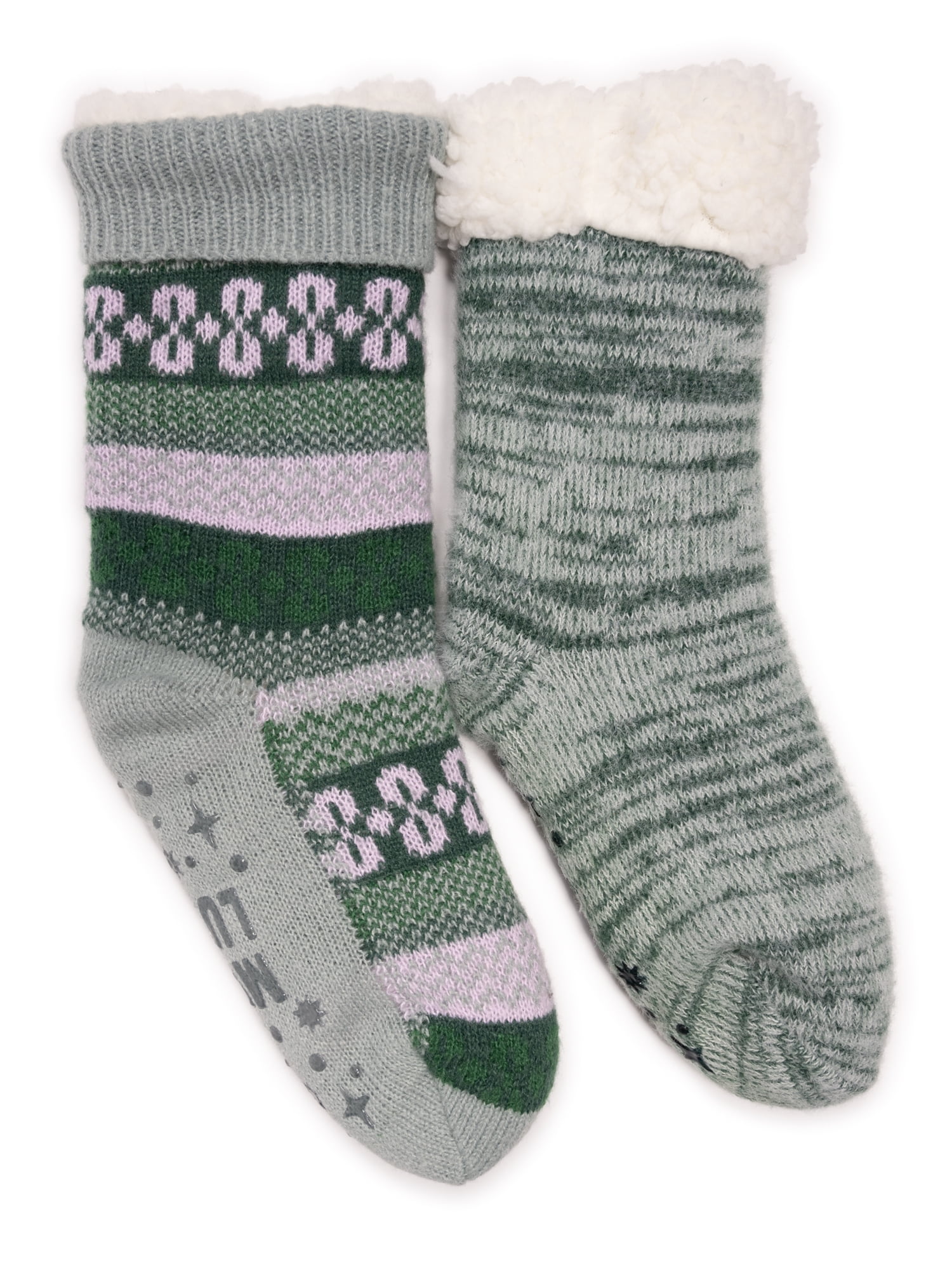 MUK LUKS Women's Tall Cabin Socks, 2-Pack, OSFM - Walmart.com