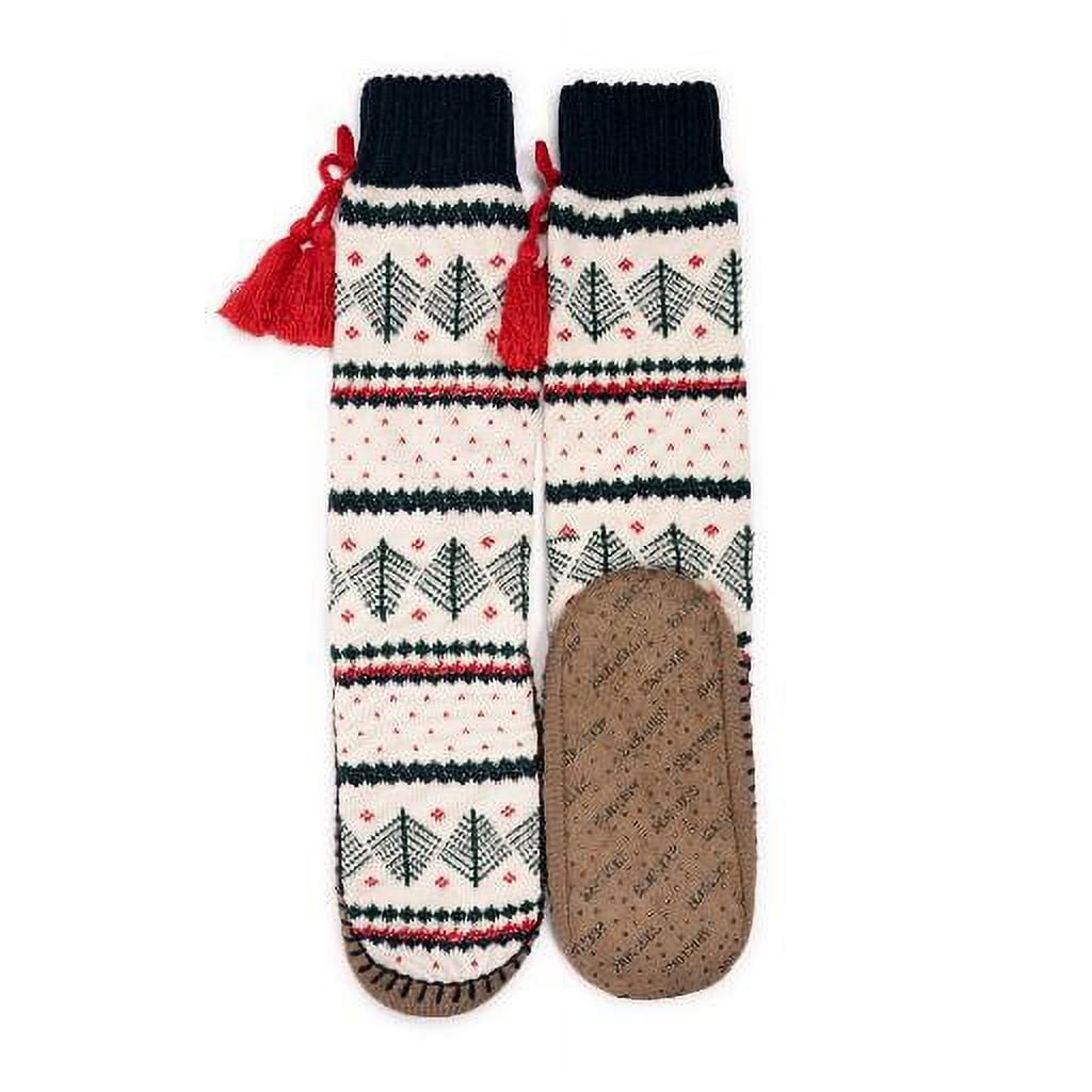 MUK LUKS Women's Tassel Slipper Sock (1 Pair Pack) - Walmart.com