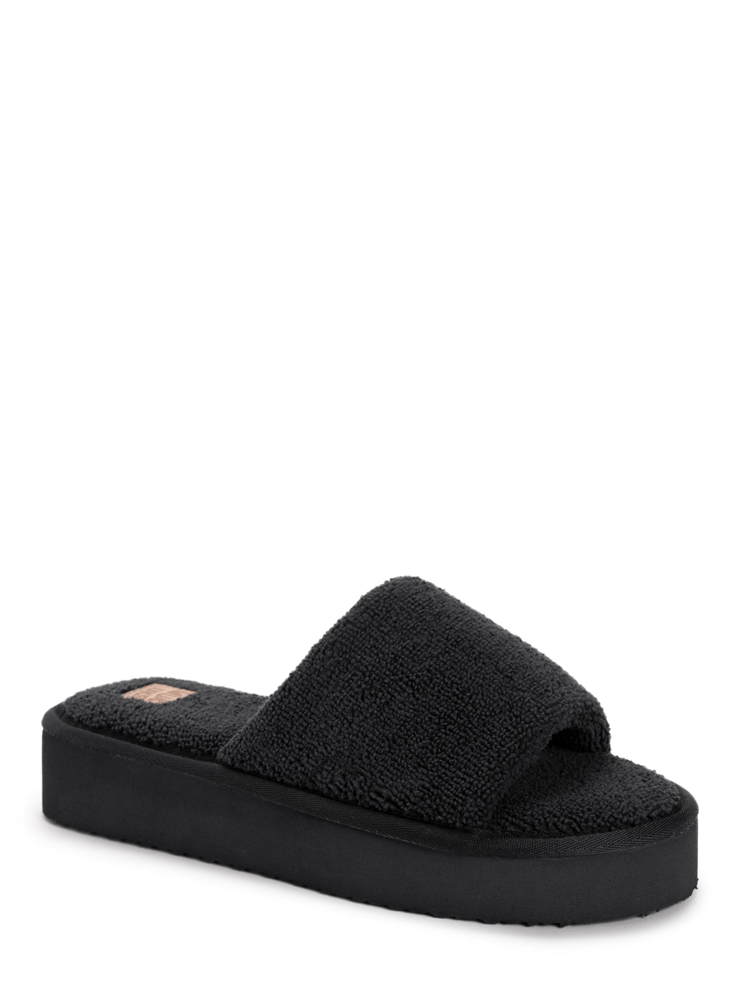 MUK LUKS Women's Terry Platform Slide Slippers, Sizes 6-11 - Walmart.com