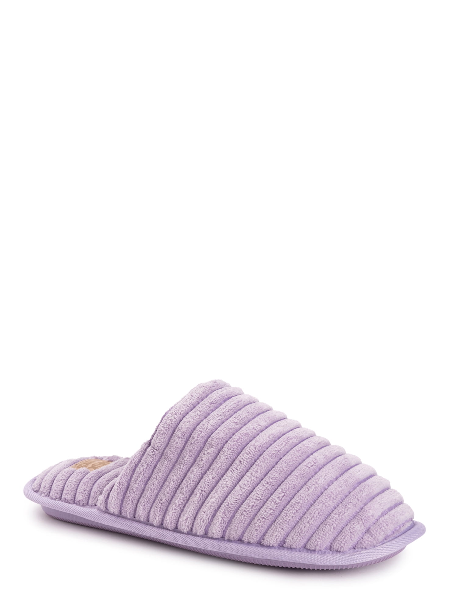 MUK LUKS Women's Terry Ribbed Scuff Slipper - Walmart.com