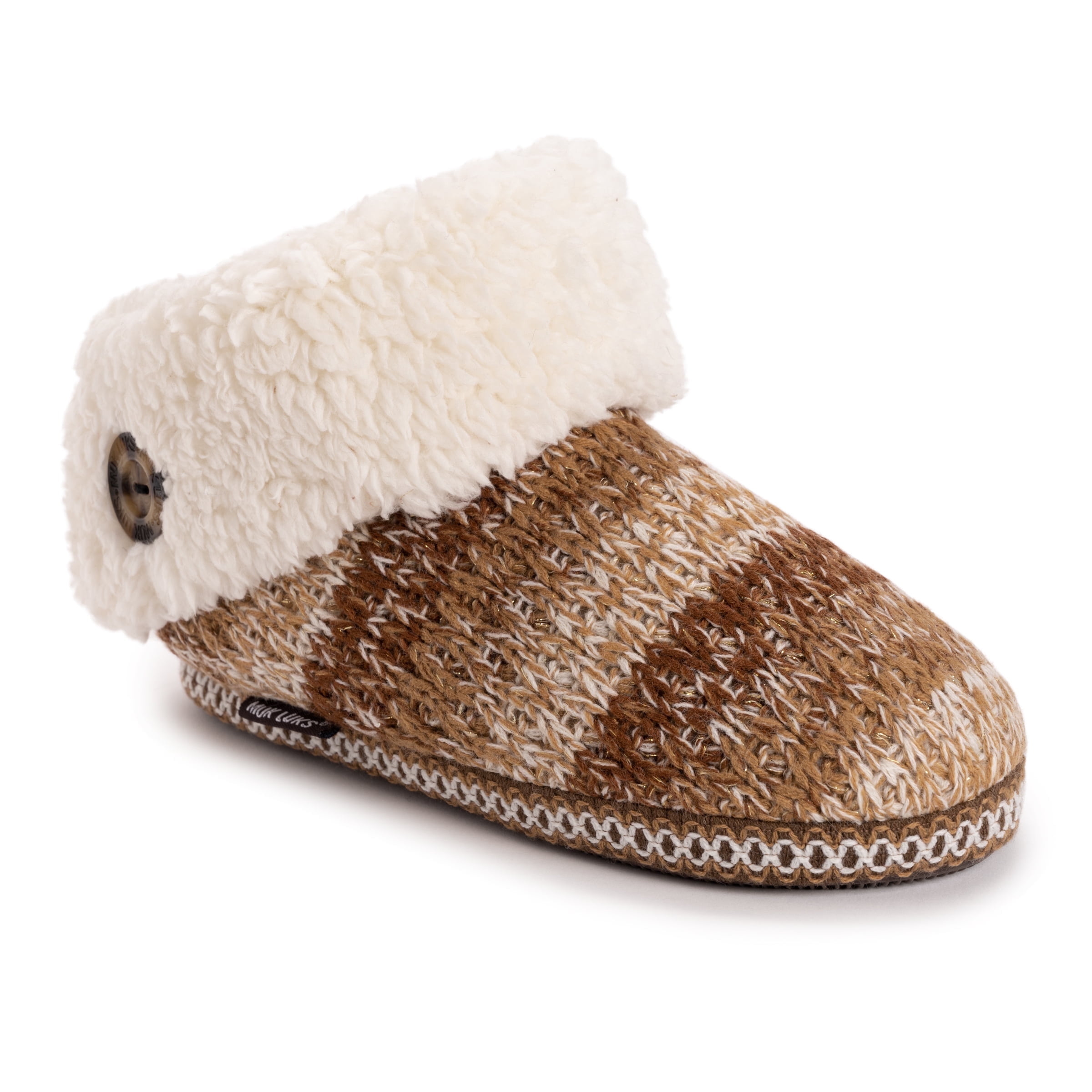 MUK LUKS Womens Melinda Bootie Slippers - Walmart.com