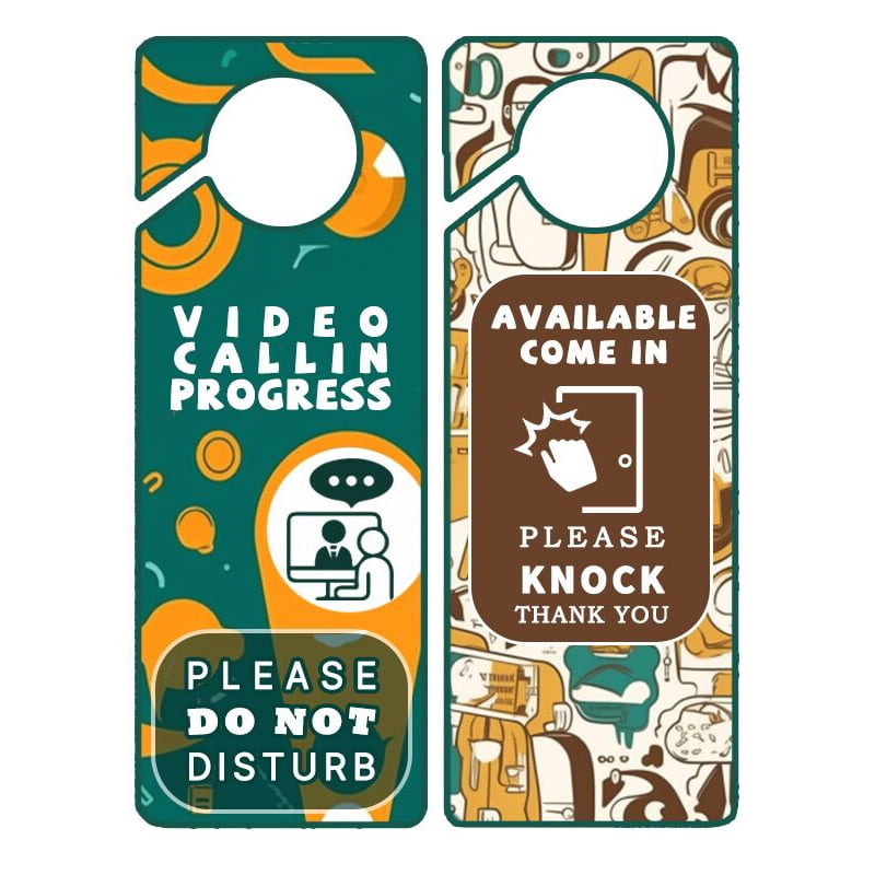 MUKA Do Not Disturb Door Hanger Sign Video Call In Progress Door Sign ...