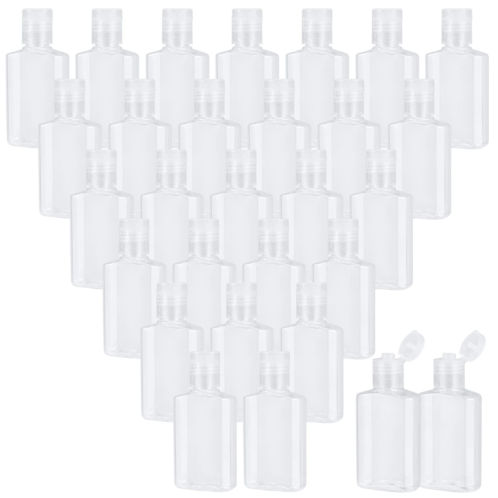 MUKCHAP 100 PCS 1 oz Clear Travel Bottles, 30ml Refillable Portable ...