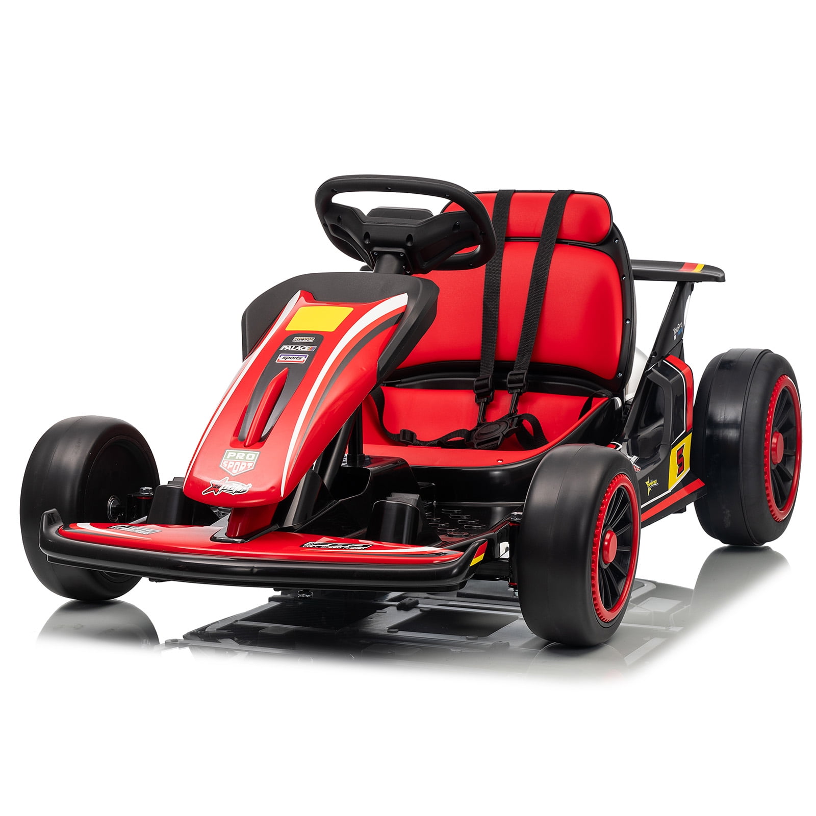 MUKIDY 24V Go Kart for Kids, 7A Battery Powered Ride on Car for Teens ...