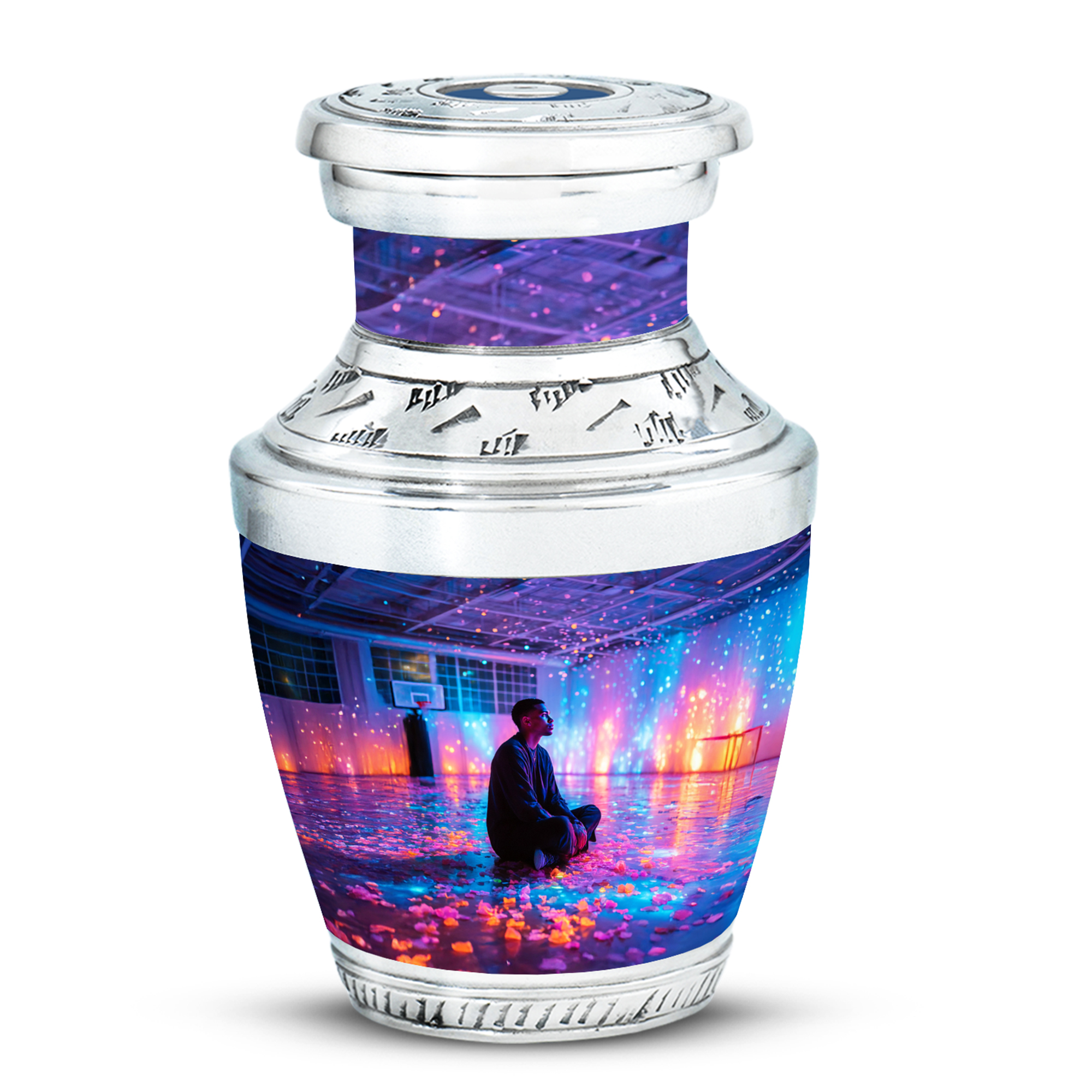 MUKTIVE Basketball Memorial Female Cremation Urn for Adult Ashes, Blue ...
