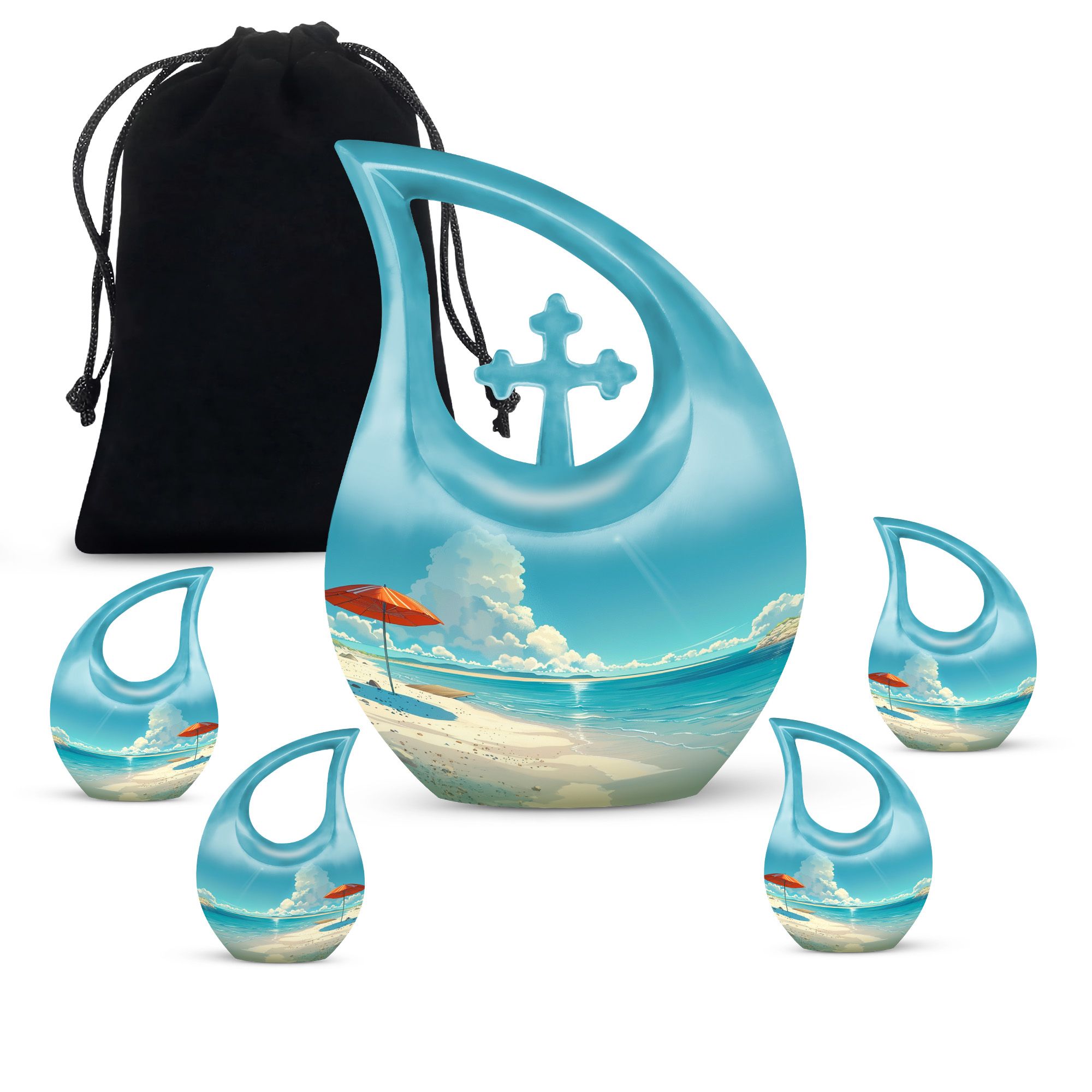 MUKTIVE Beach Ashes for Adult, Cremation Urn for Adult Men & Women, (1 ...