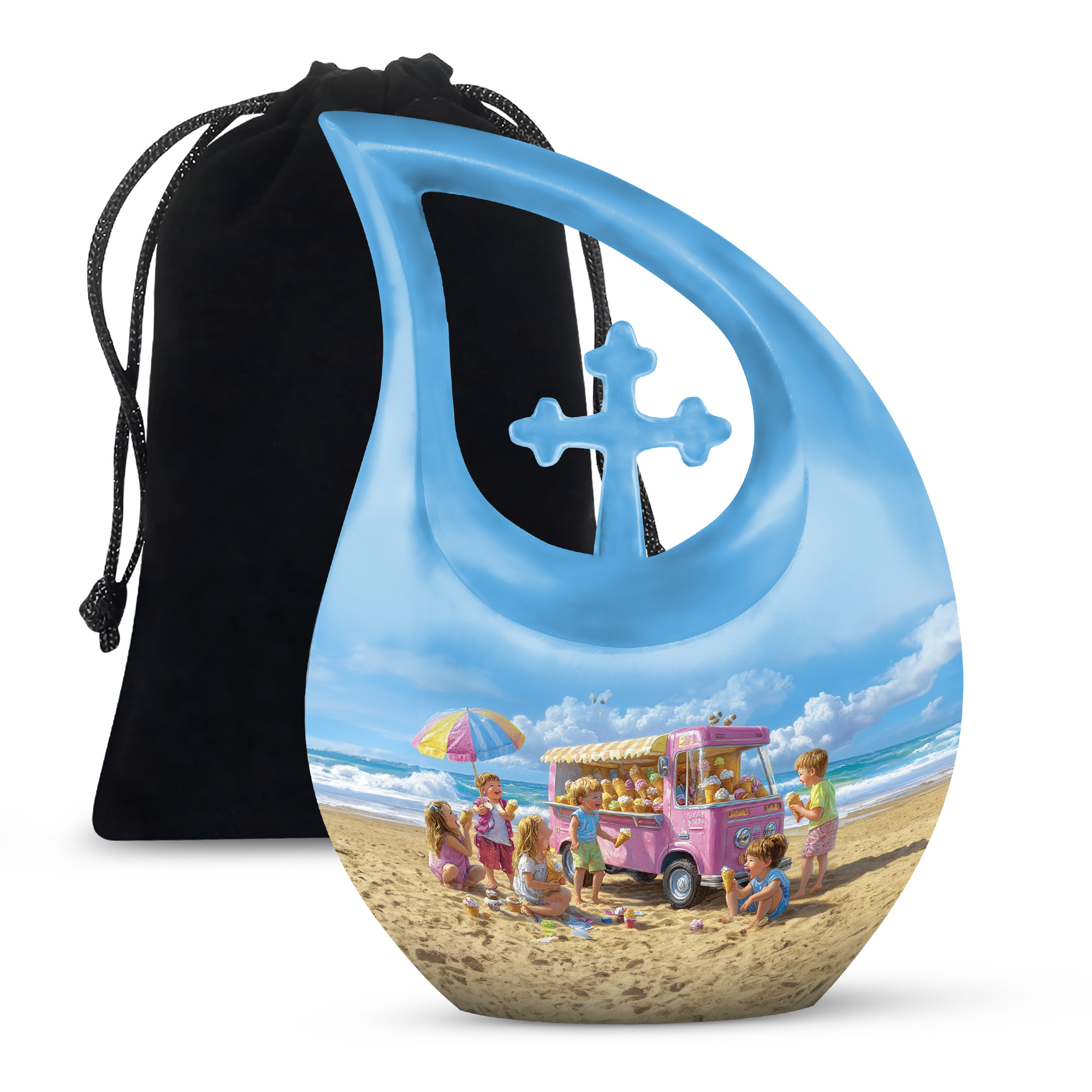 MUKTIVE Beach Cremation Urns for Adult Ashes Men, Women and Kids - Ice ...