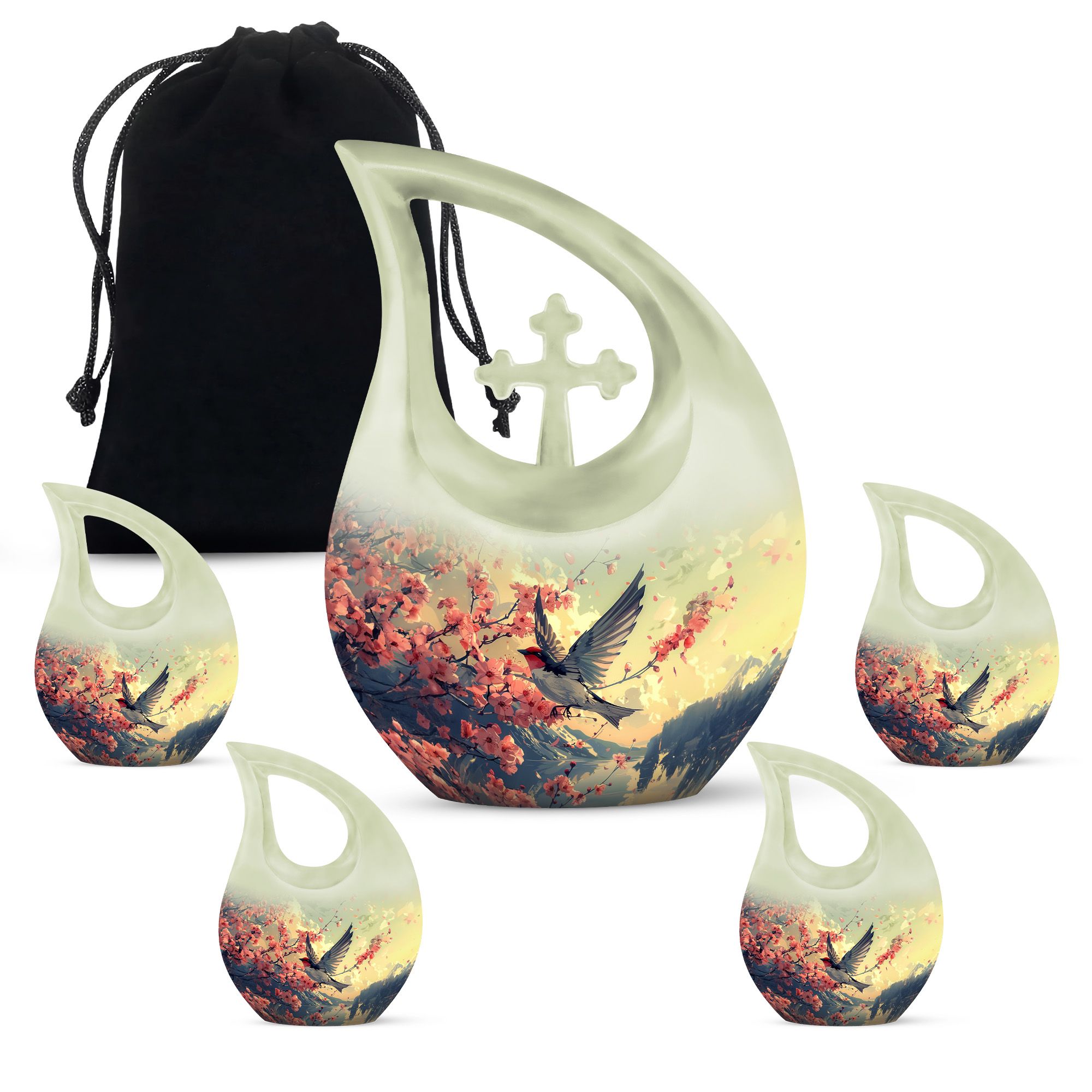 MUKTIVE Bird Cremation Urn for Human Ash, Funeral & Memorial, Cremation ...