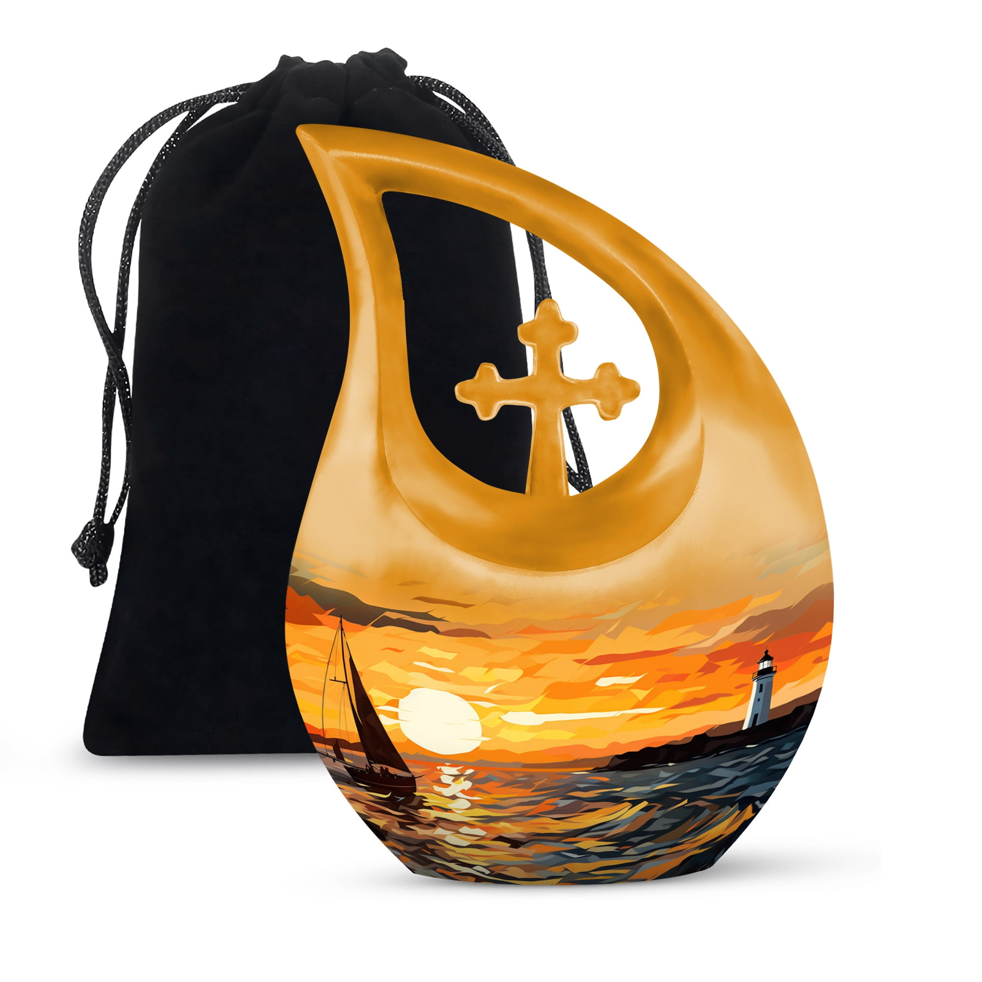 MUKTIVE Boating Adult Urns for Human Ashes Men and Women - Sunset Large ...