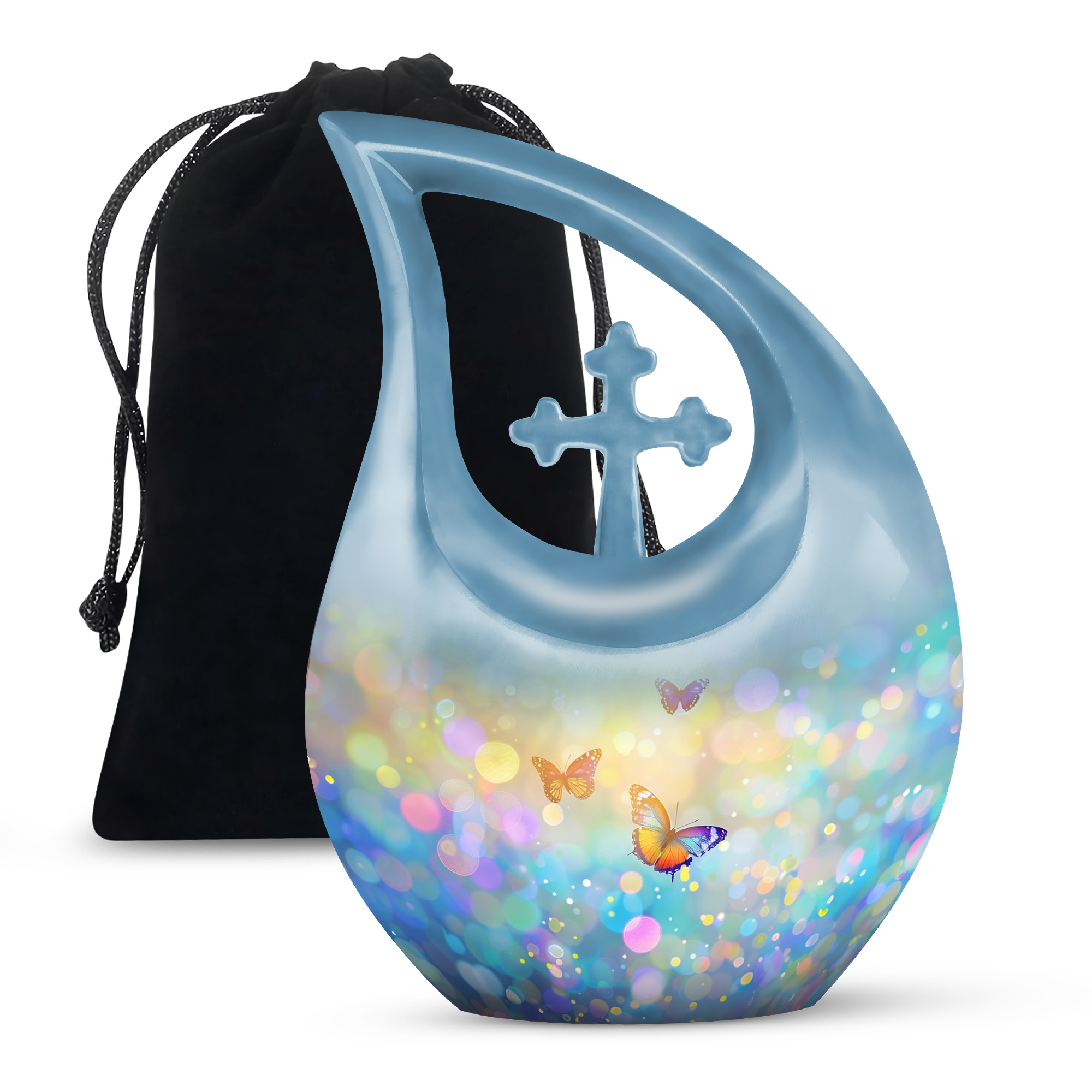 MUKTIVE Butterfly Cremation Urn for Adult Male & Female - Funeral Large ...