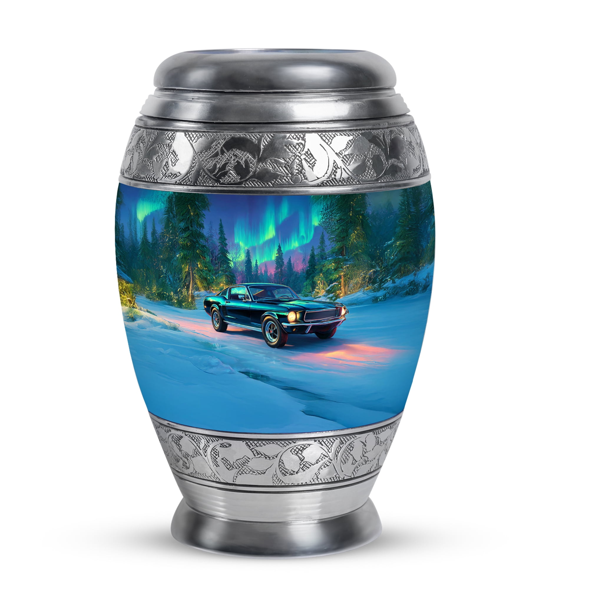MUKTIVE Car Adult Urns for Ashes Women & Men, Memorial Blue Cremation ...