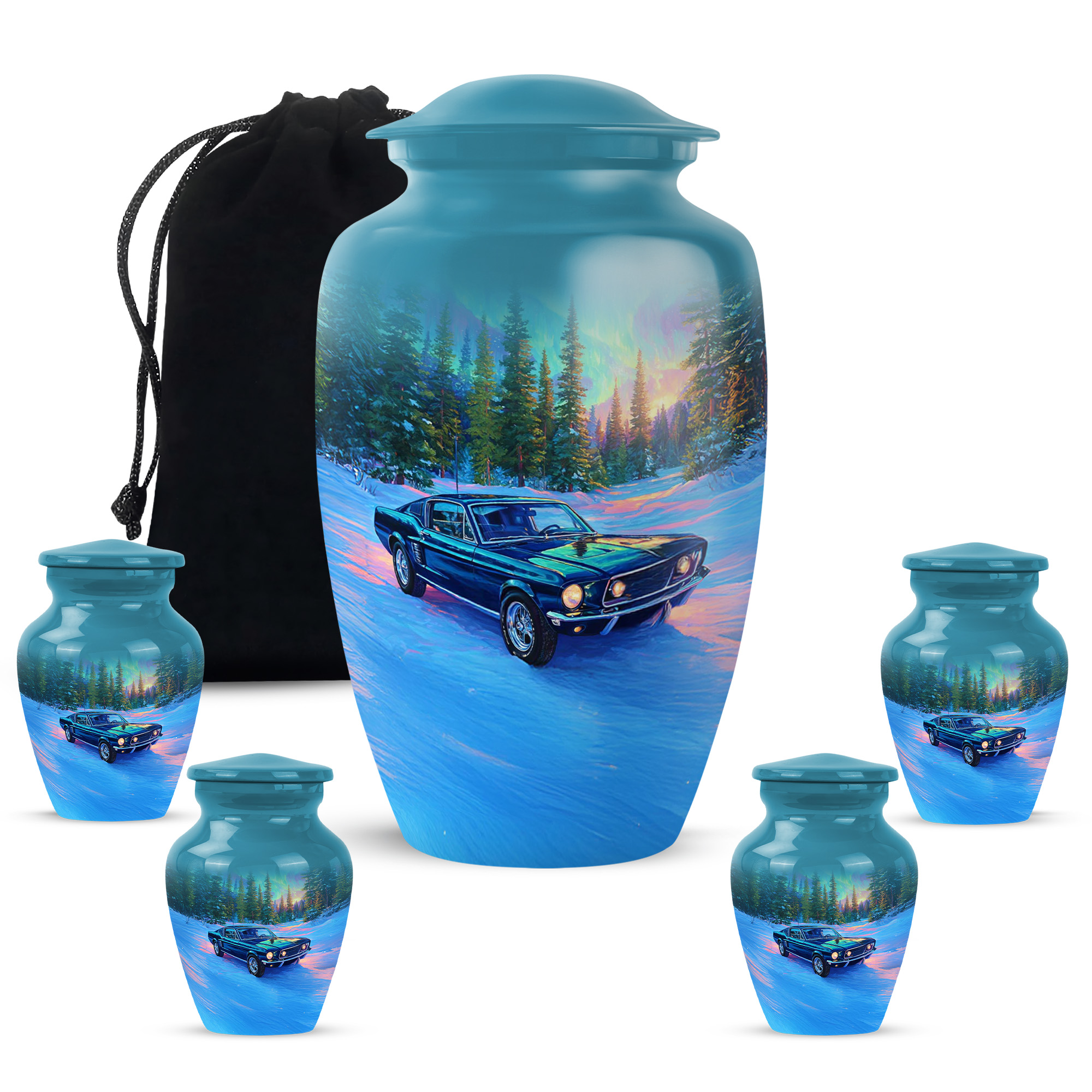MUKTIVE Car Cremation Urn for Ashes for Women, Green Burial Urns for ...