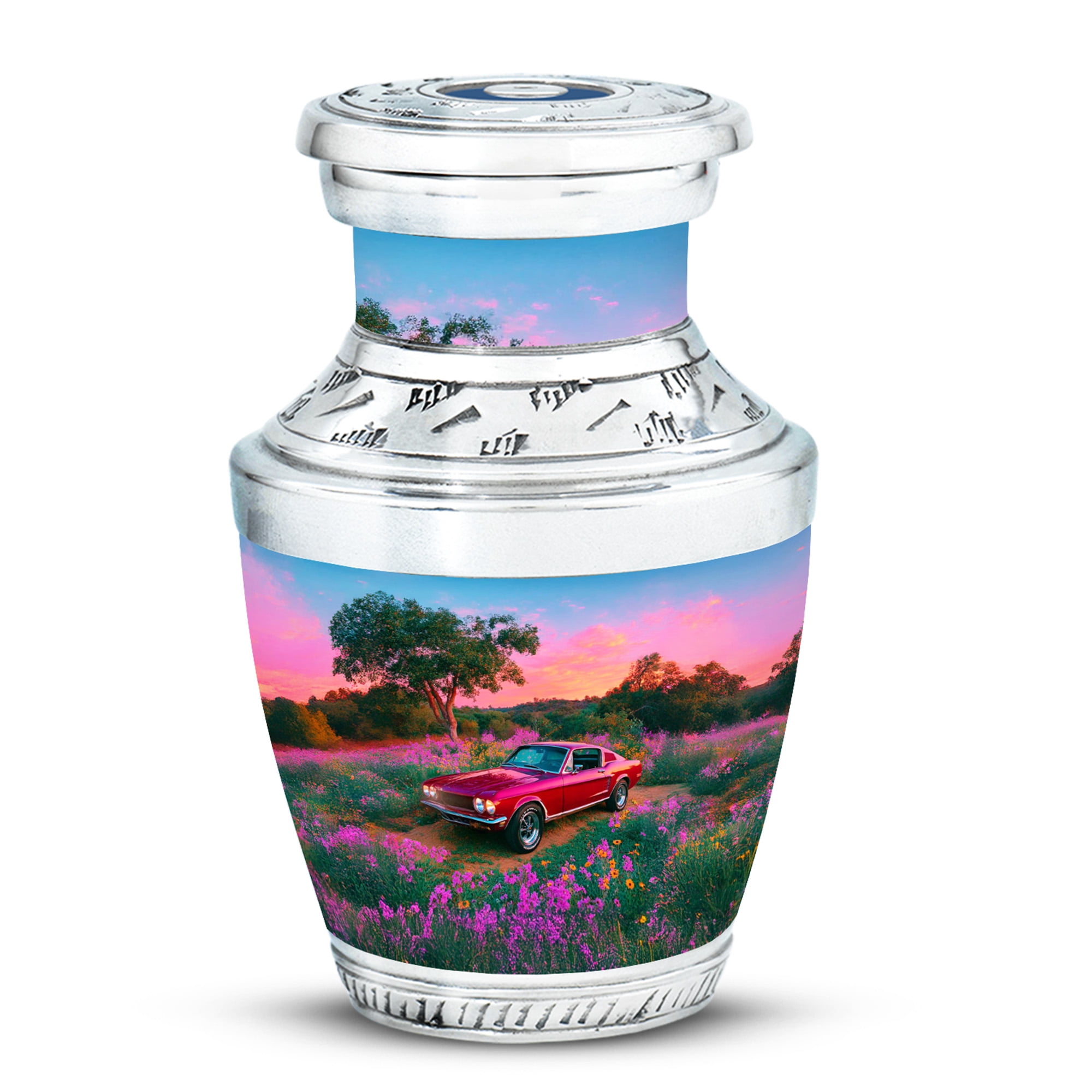 MUKTIVE Car Urn for Human Ashes Adult Female, Keepsake Blue Funeral ...