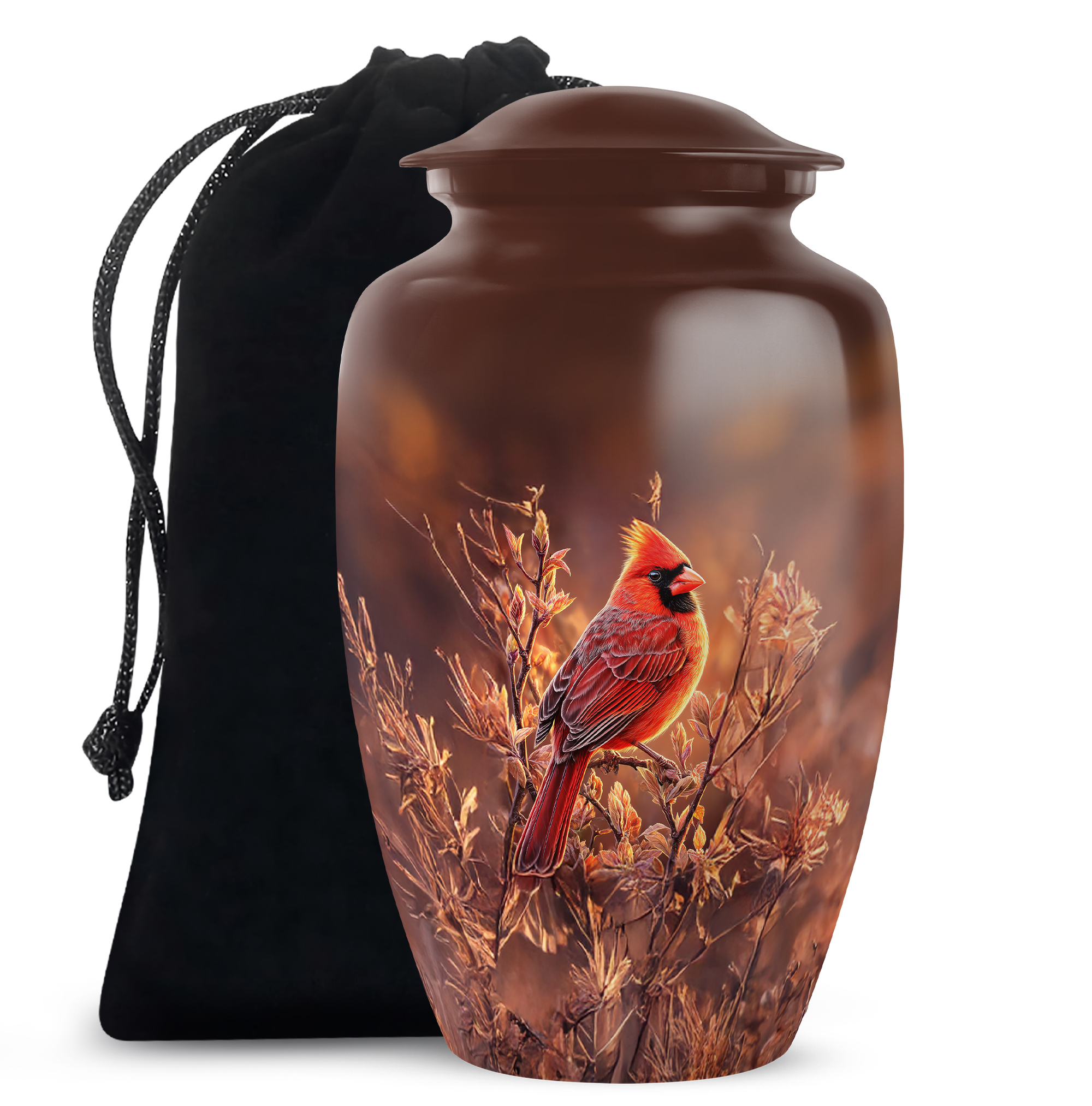 MUKTIVE Cardinal Urn for Ashes Adult Male 10 Inch - Brown Urns for ...