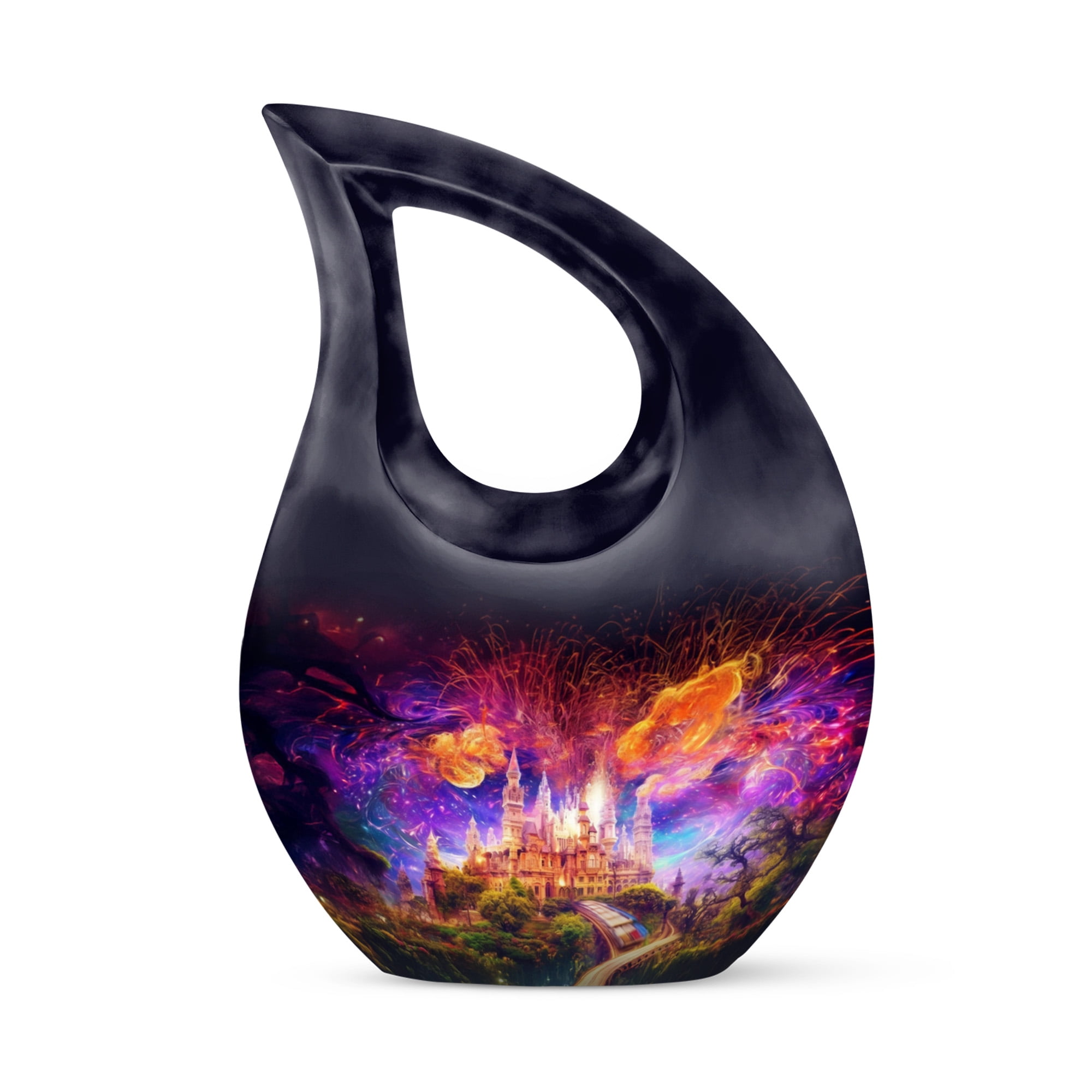 MUKTIVE Castle Cremation Urns for Human Ashes for Male & Female - Cross ...