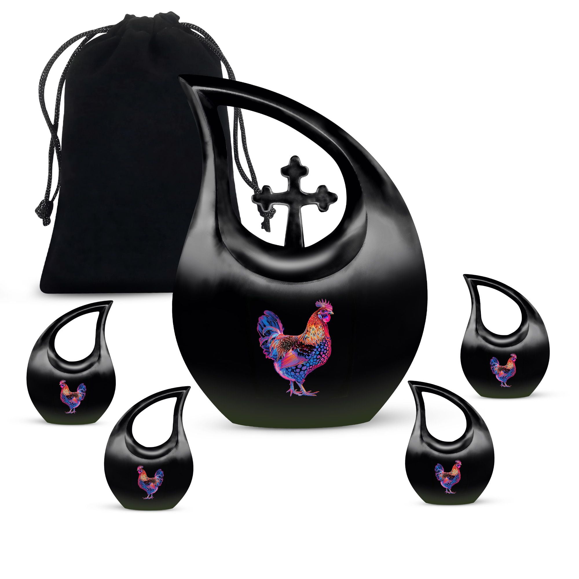MUKTIVE Chicken Cremation Urn, Urn for Ashes for Women, Combo Sets ...