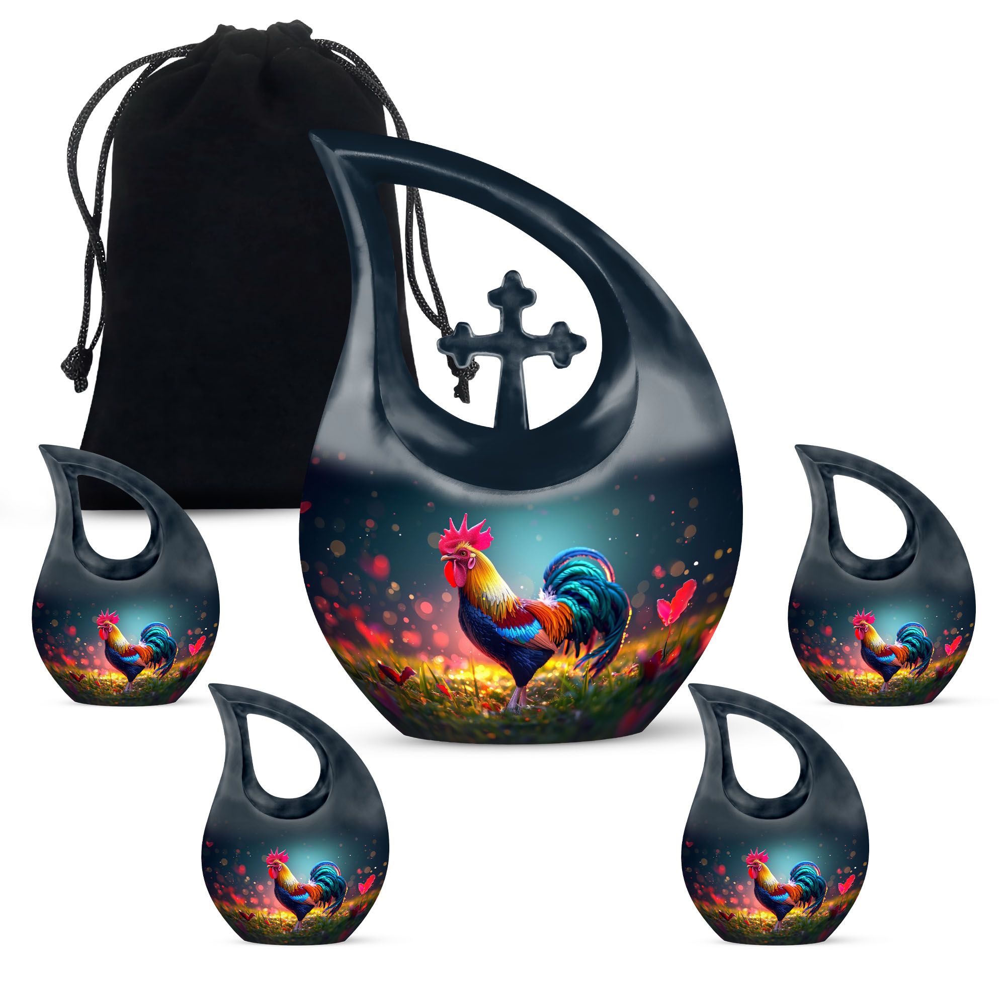 MUKTIVE Chicken Cremation Urns for Adult Ashes Women, Green Memorial ...