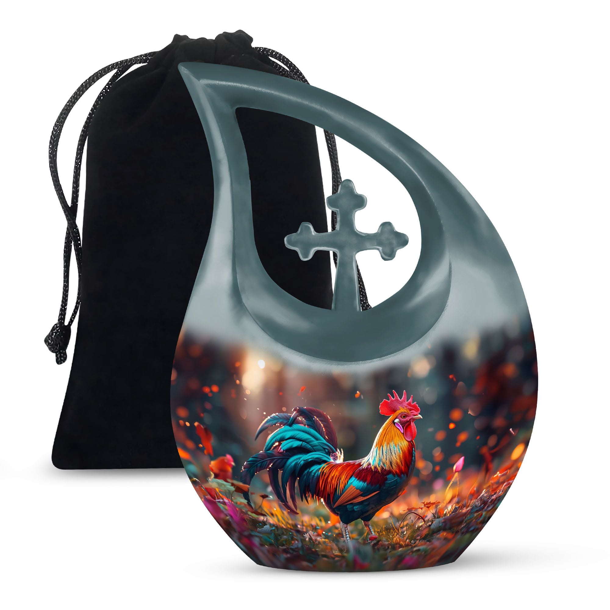 MUKTIVE Chicken Funeral Urns for Human Ashes Adult Male - Large Red ...