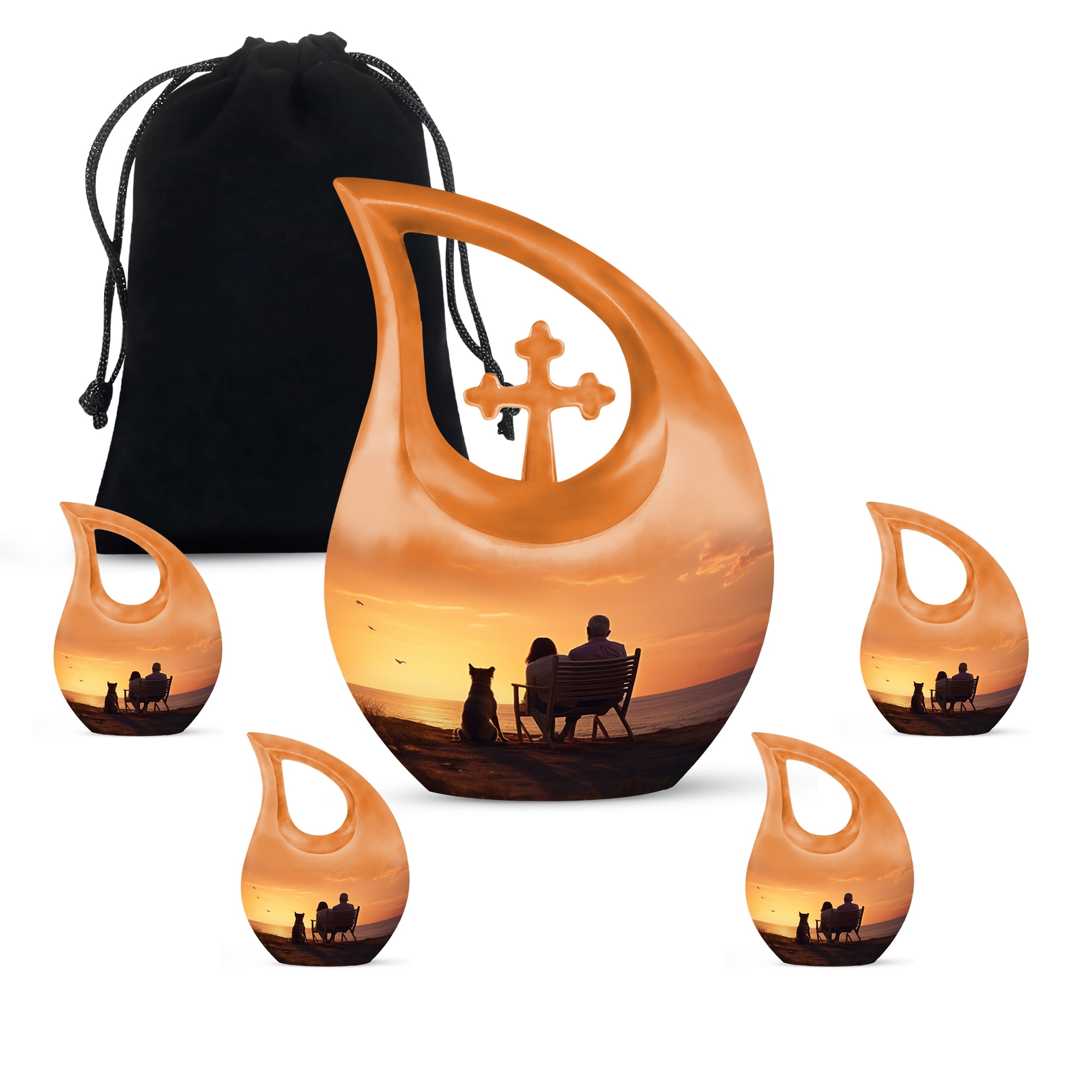 MUKTIVE Couples Combo Sets Urns for Human Ashes Adult Female & Male ...