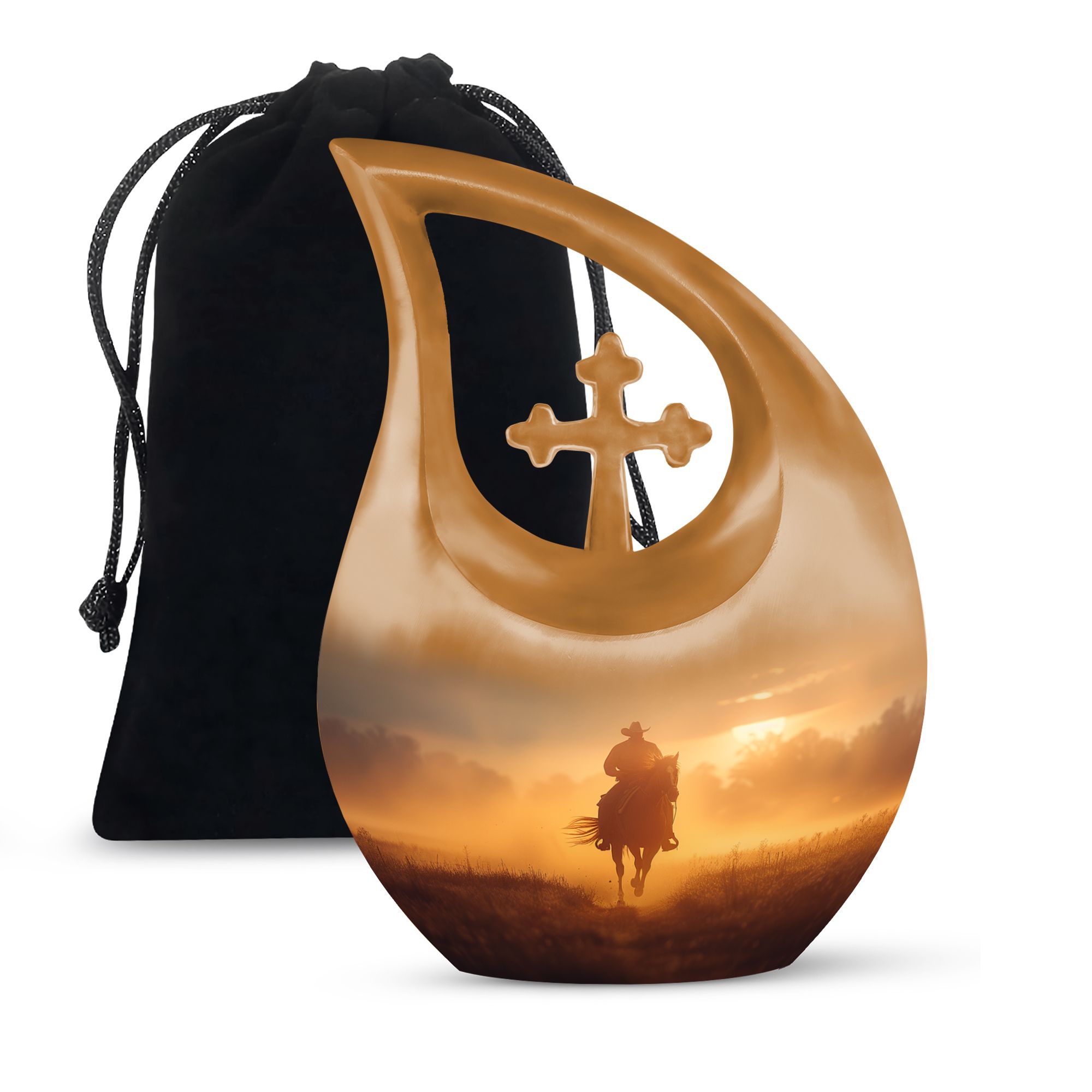 MUKTIVE Cowboy Urn - Cremation Urns for Human Ashes Adult Female & Male ...