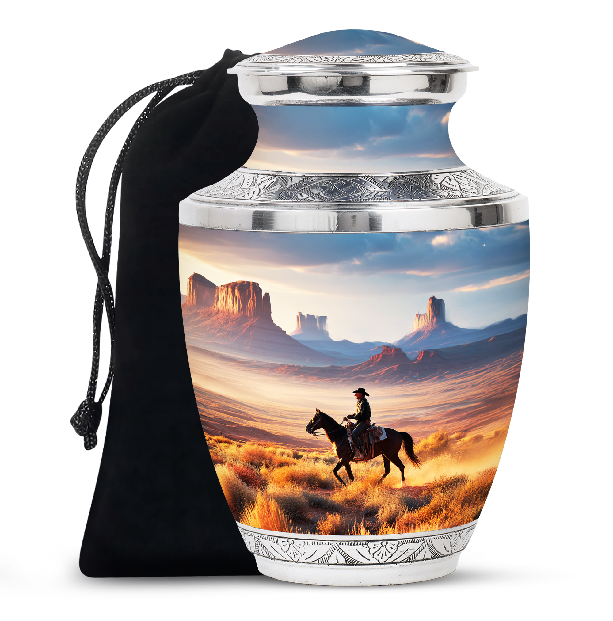 MUKTIVE Cowboys Cremation Urns for Ashes Adult Male & Female Large ...