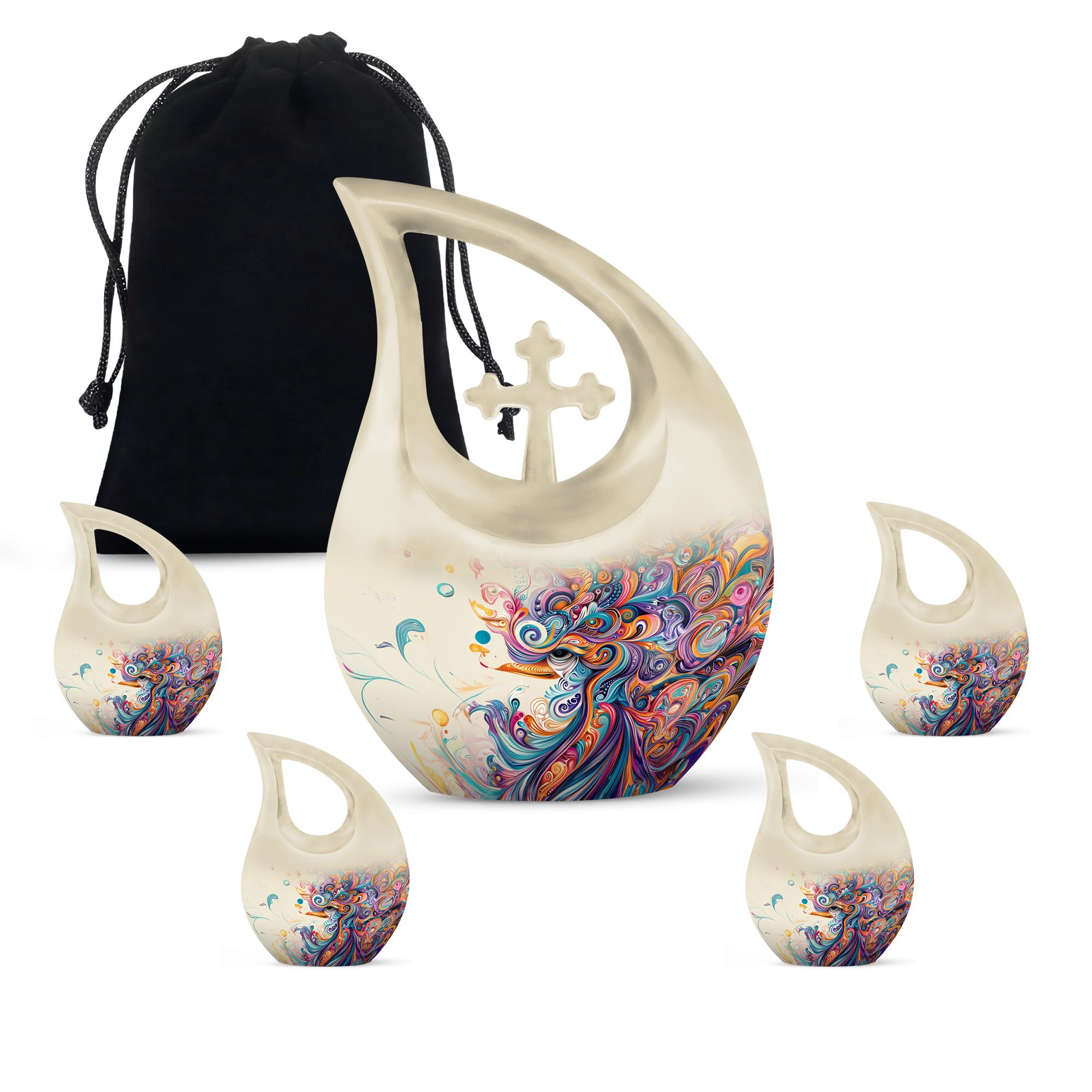 MUKTIVE Cremation Urn for Adult Male, Memorial Urn for Women Ashes ...