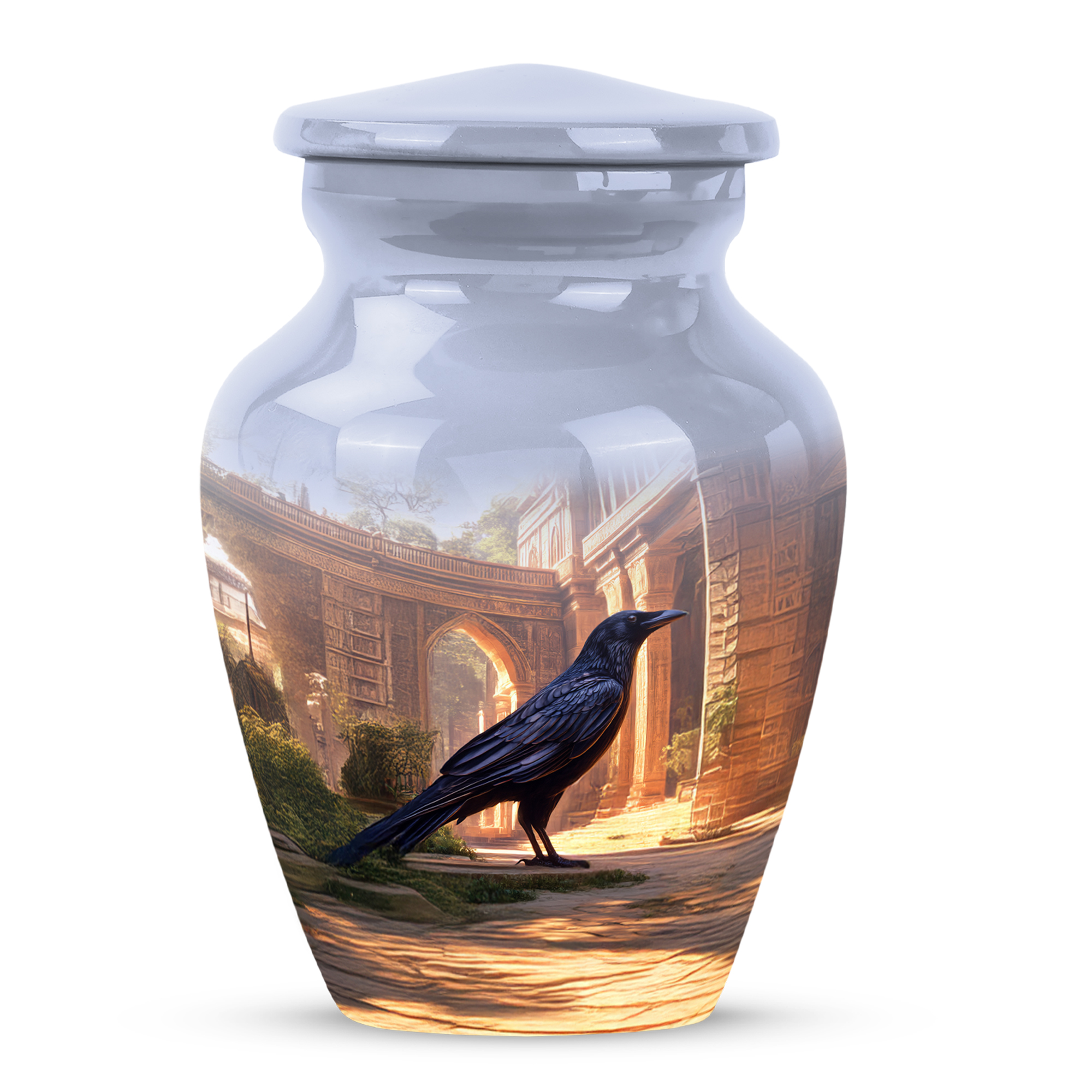 MUKTIVE Crow keepsake Urns for Adult Female & Male Burial, Memorial ...