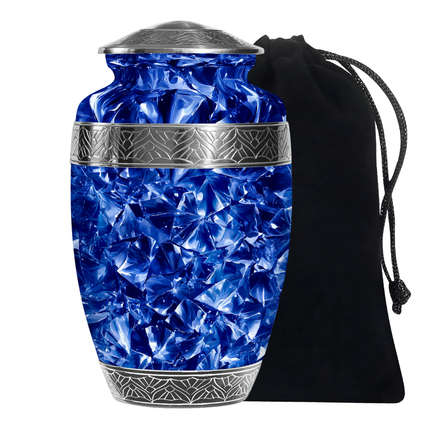 MUKTIVE Crystal Abstract Memorial Urns for Adult Male - Large Funeral ...