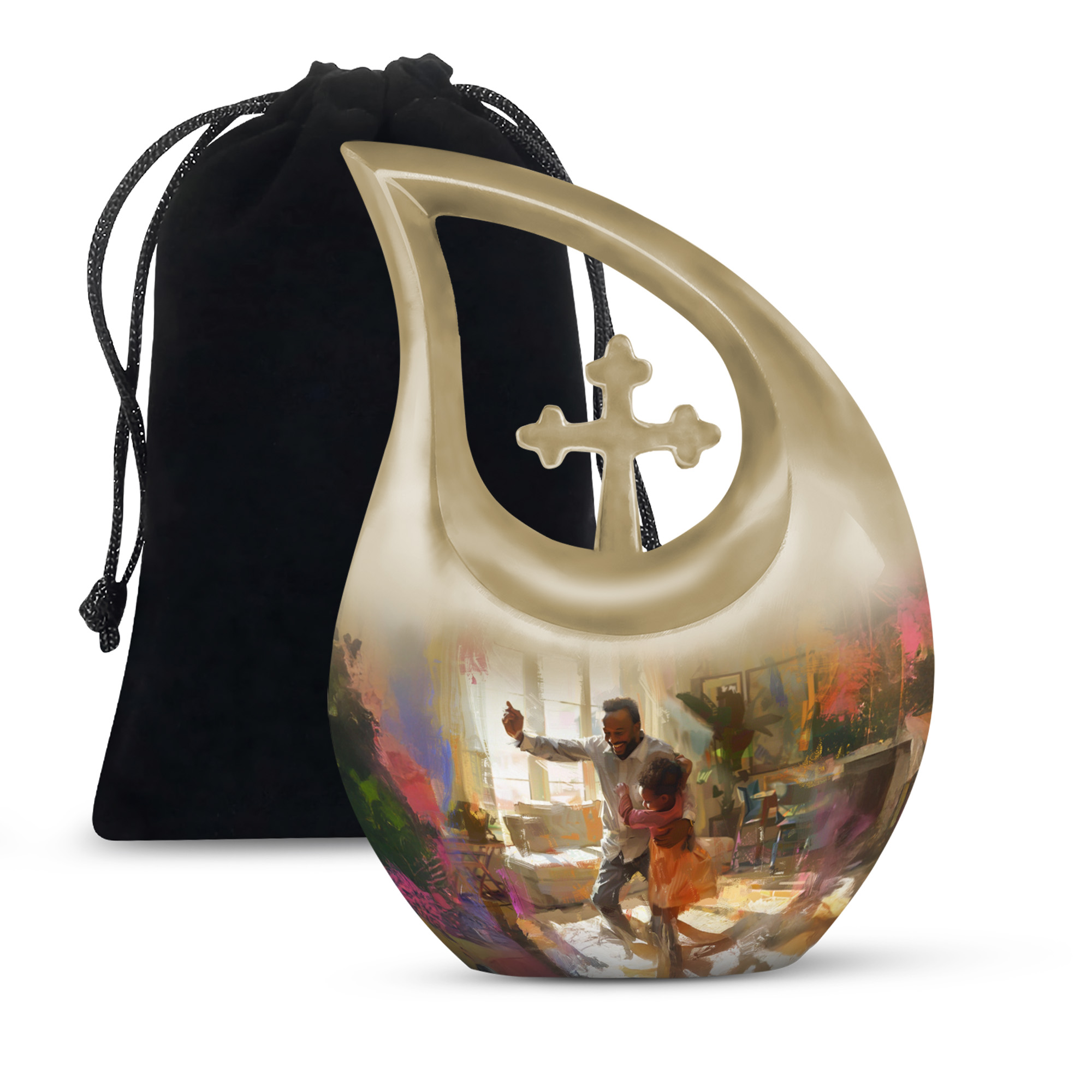 MUKTIVE Dad and Daughter Cremation Urns for Adult Ashes Women - Dance ...