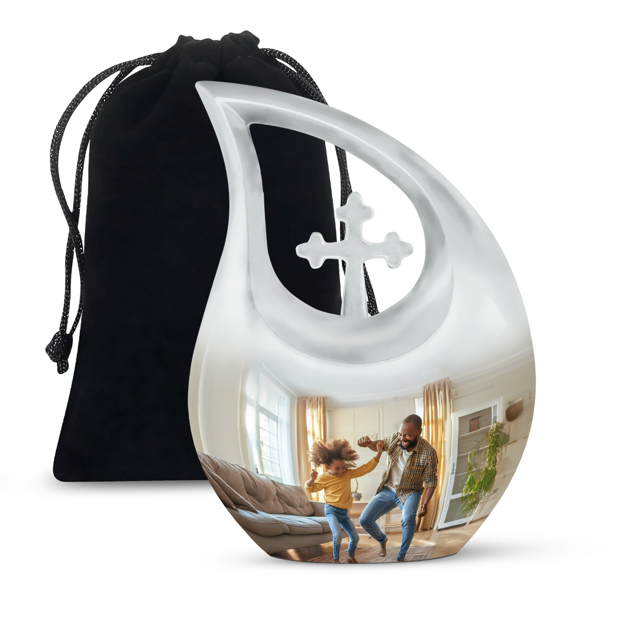 MUKTIVE Dad & Daughter Large Urn for Ashes for Human Women & Men ...