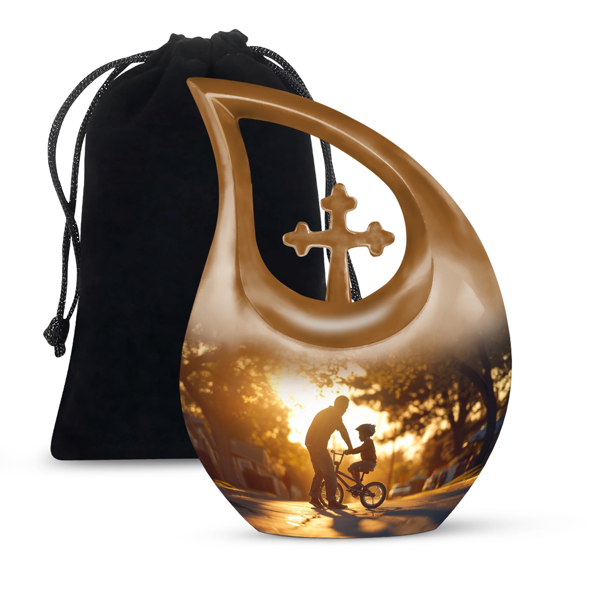 MUKTIVE Dad & Son Large Urn for Ashes Adult Male & Female - Sunset ...