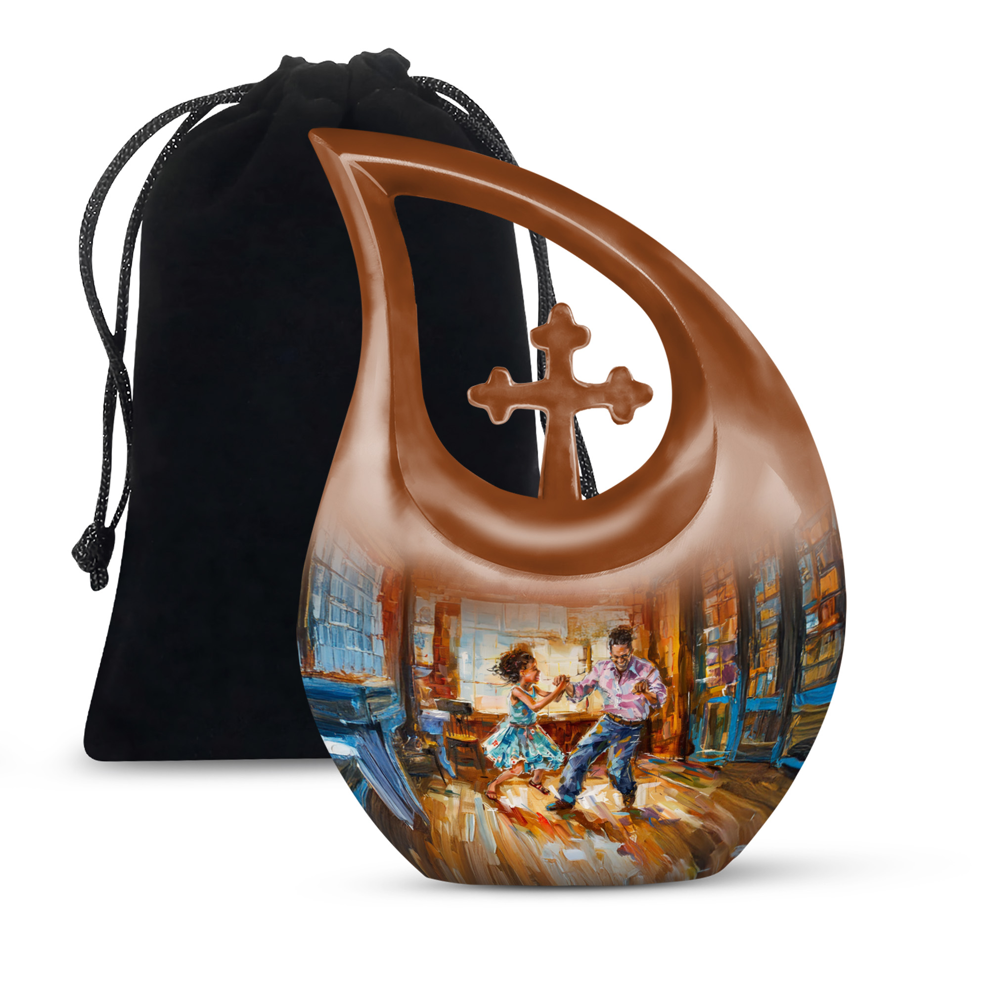 MUKTIVE Dance Memorial Urns for Adult Male - Large Dad & Daughter ...